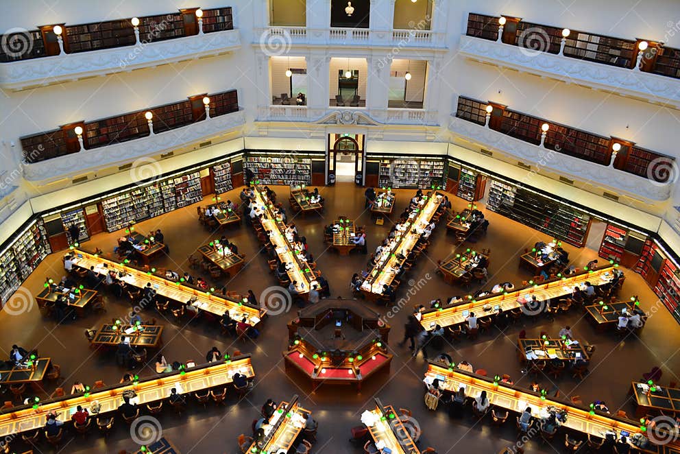 Library study area editorial photography. Image of city - 55551327