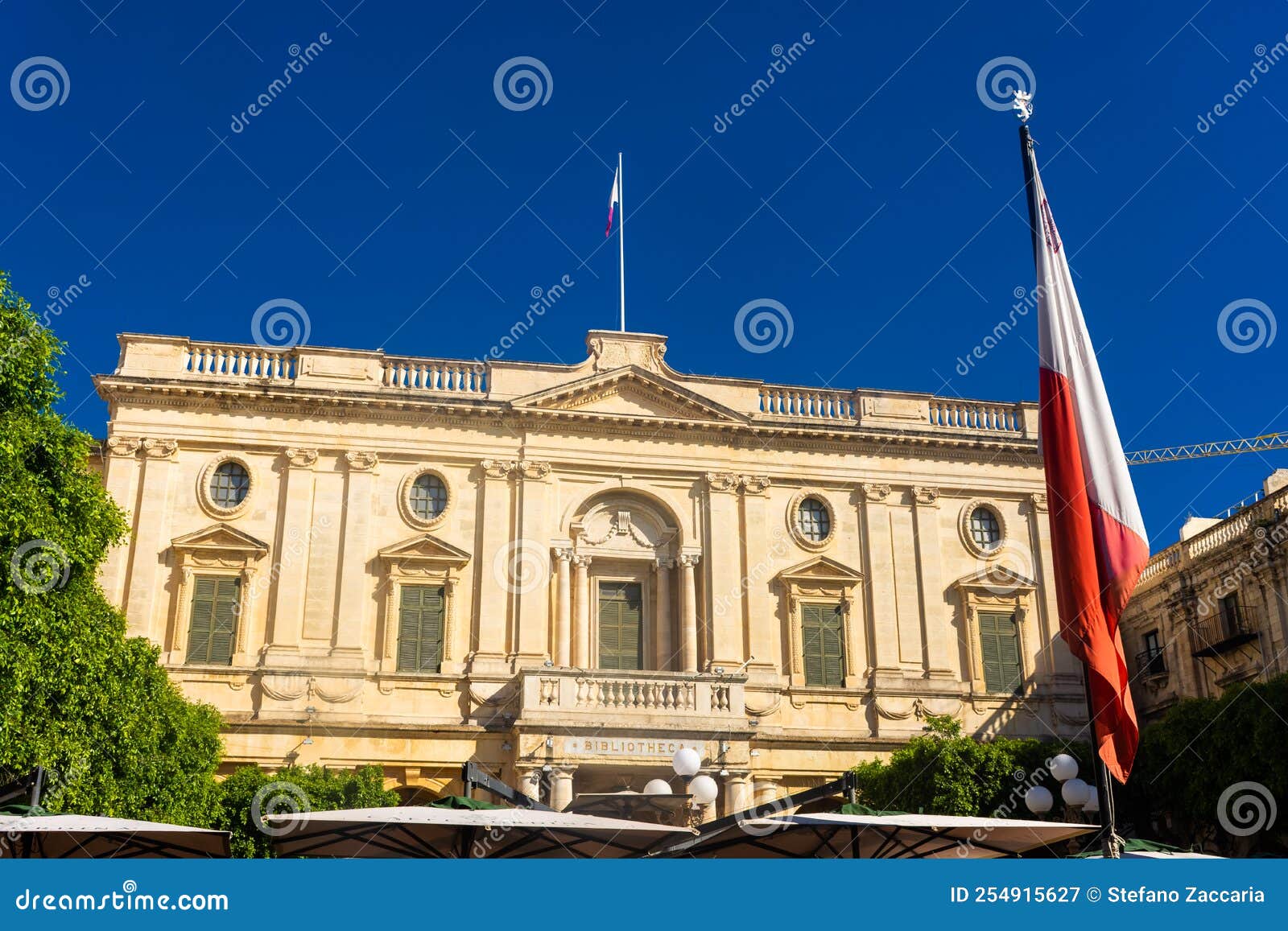The Library of Valletta in the City Center, Malta Stock Image - Image ...