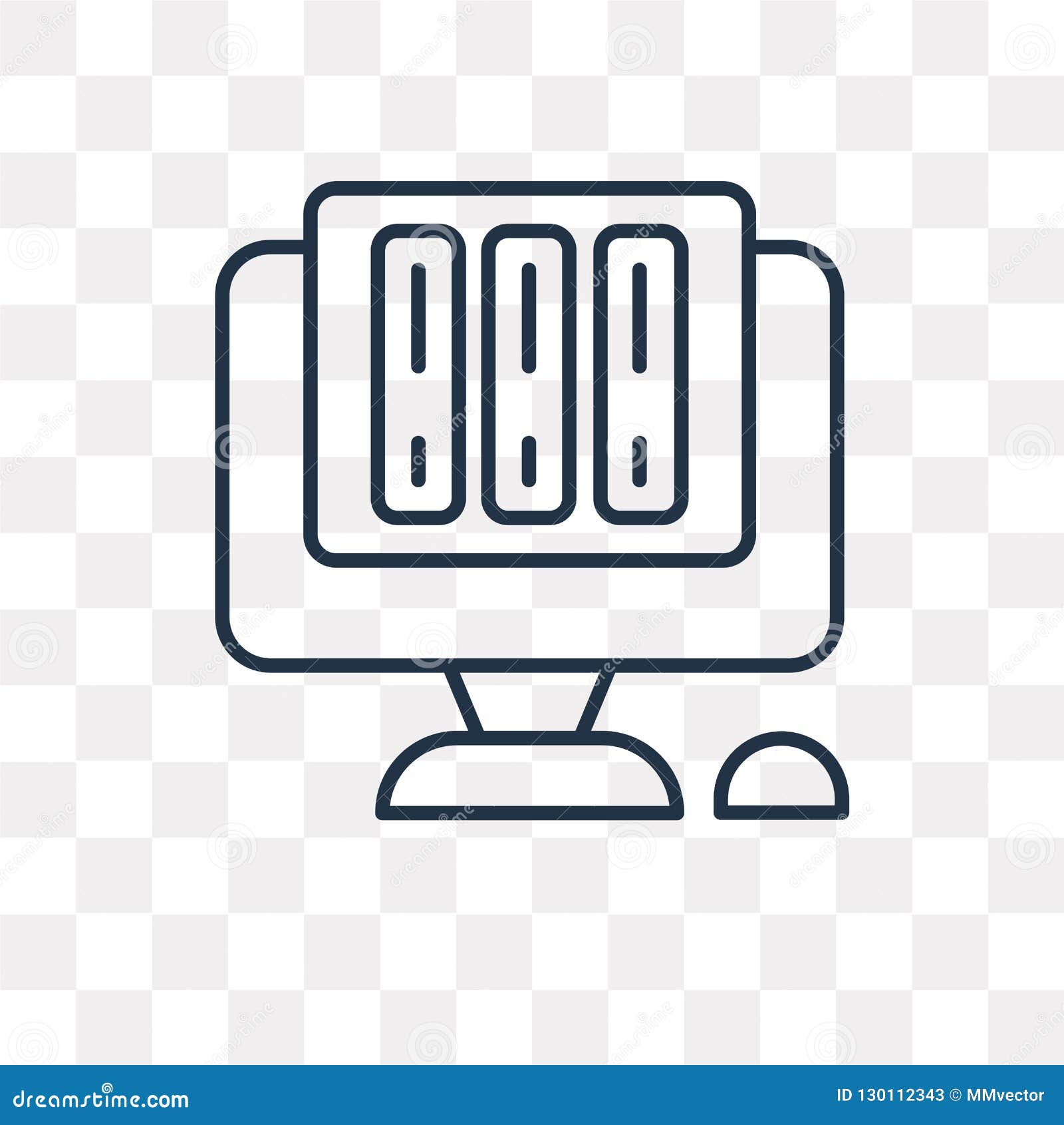 Library Vector Icon on Transparent Background, Linear L Stock Vector ...