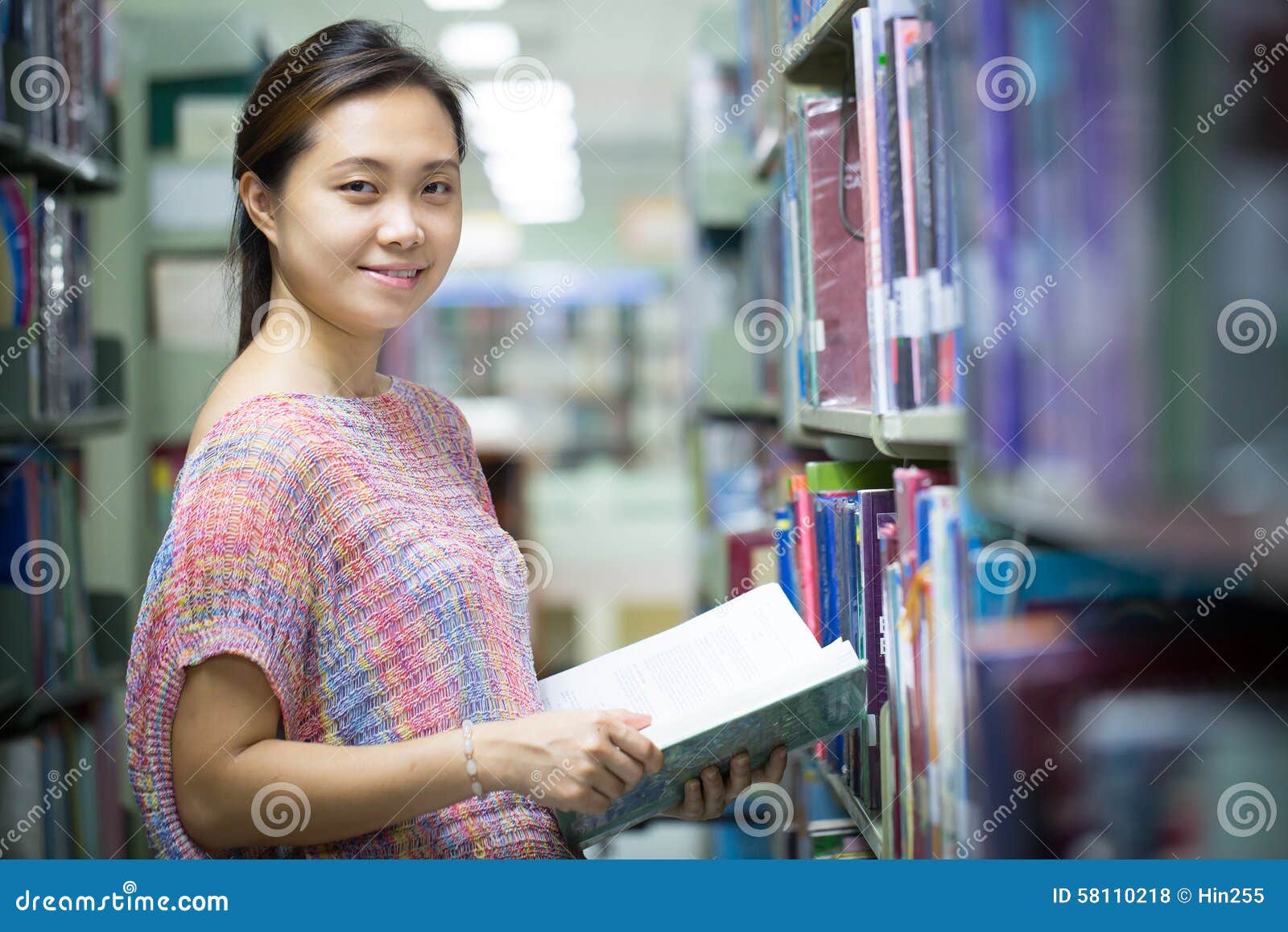Library stock photo. Image of school, textbook, portrait - 58110218