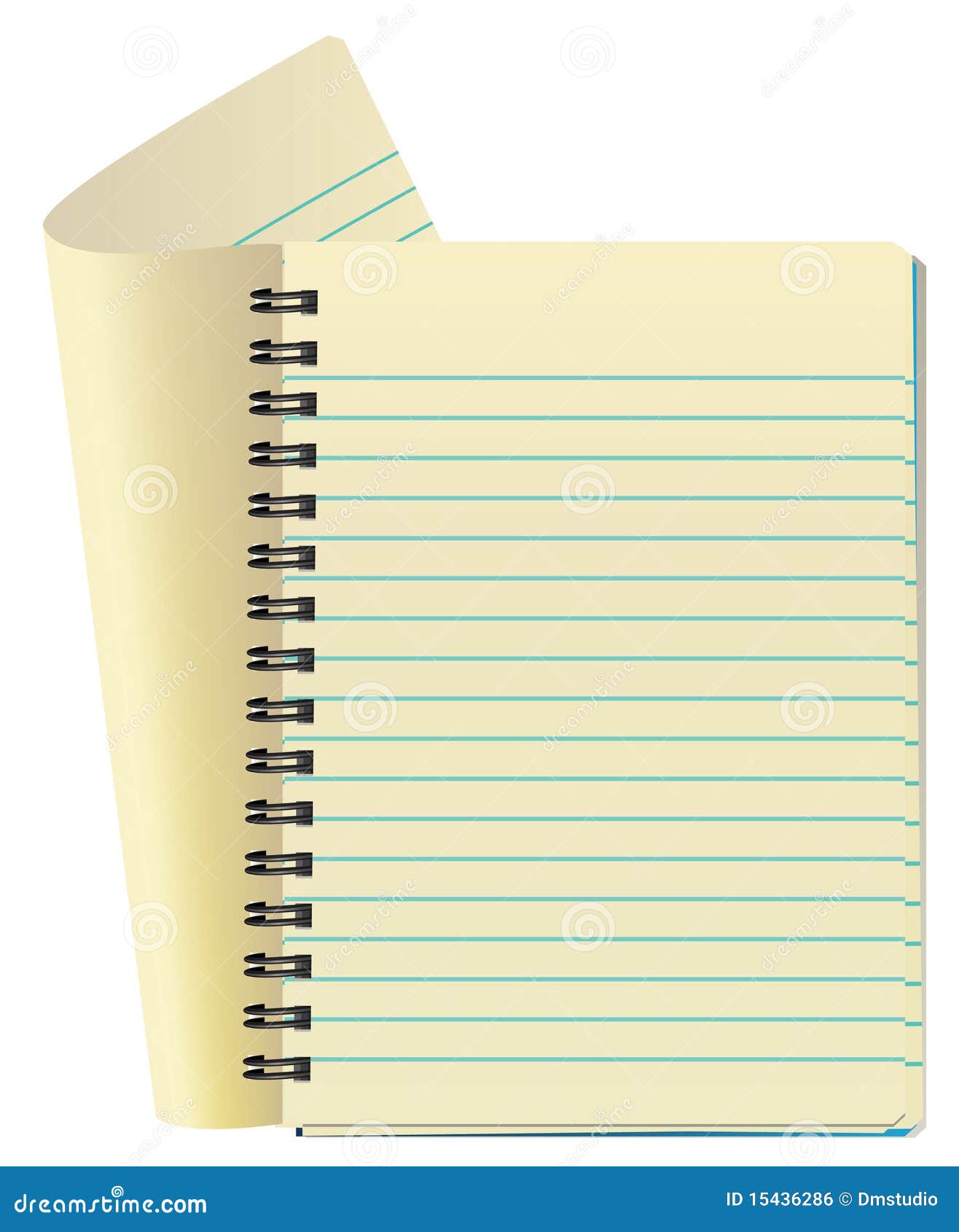 Libreta abierta ilustración del vector. Ilustración de papel - 15436286