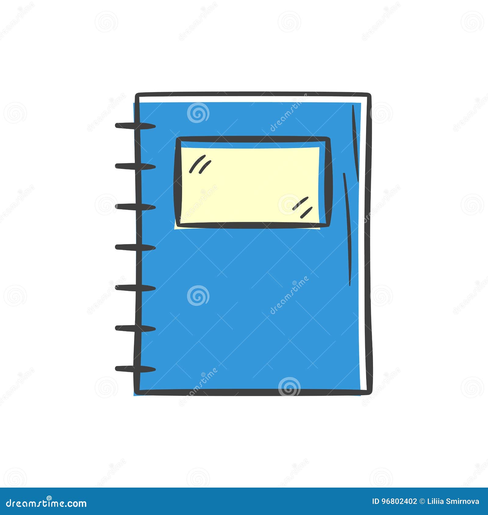 Libreta Aislada Dibujada Mano Del Vector Ilustración del Vector ...