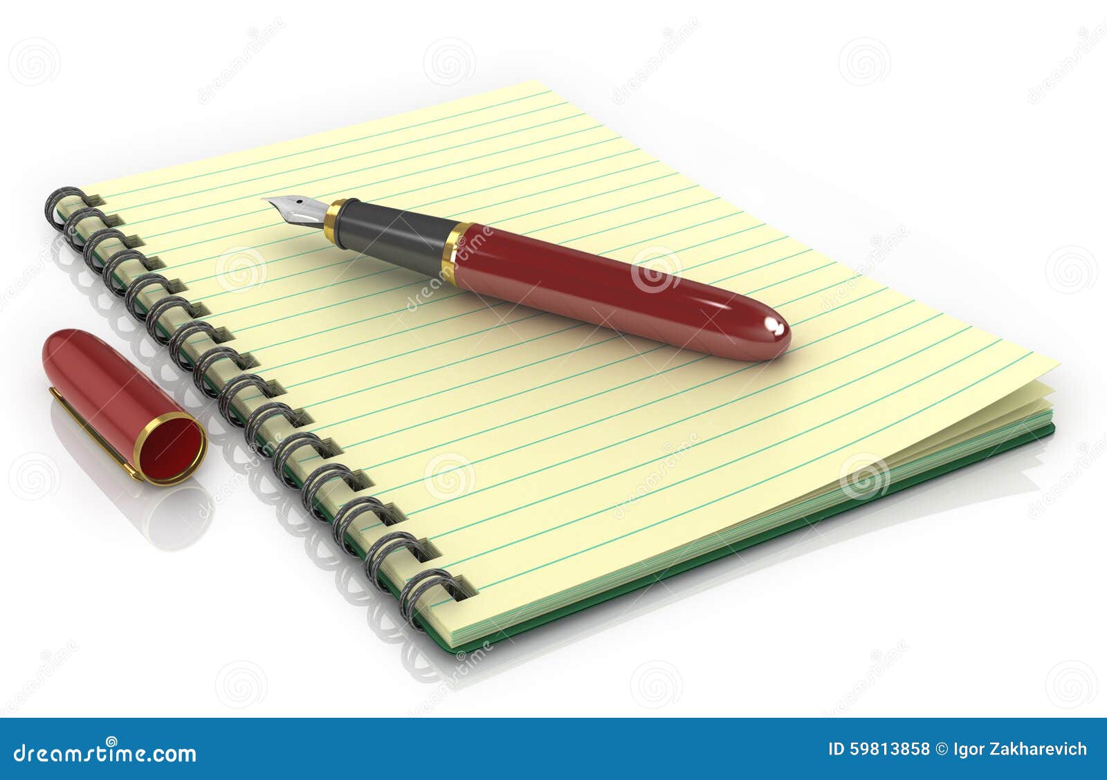 Libreta con la pluma foto de archivo. Imagen de escrito - 59813858