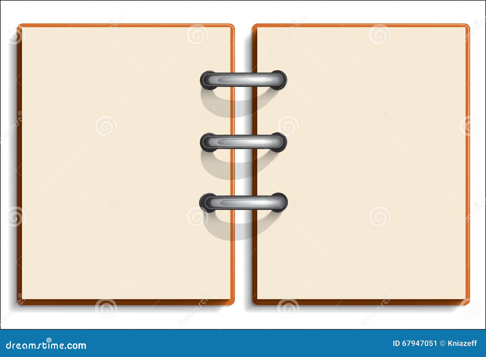 Libreta Con Las Hojas En Blanco Ilustración del Vector - Ilustración de ...