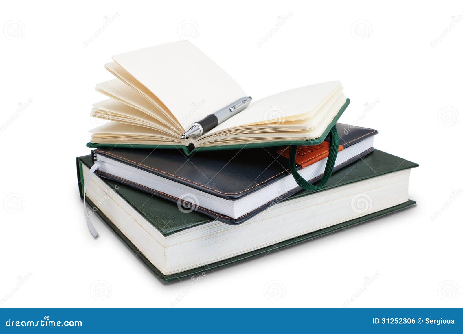 Libreta De La Oficina Y Pluma Encima Del Libro. Foto de archivo ...