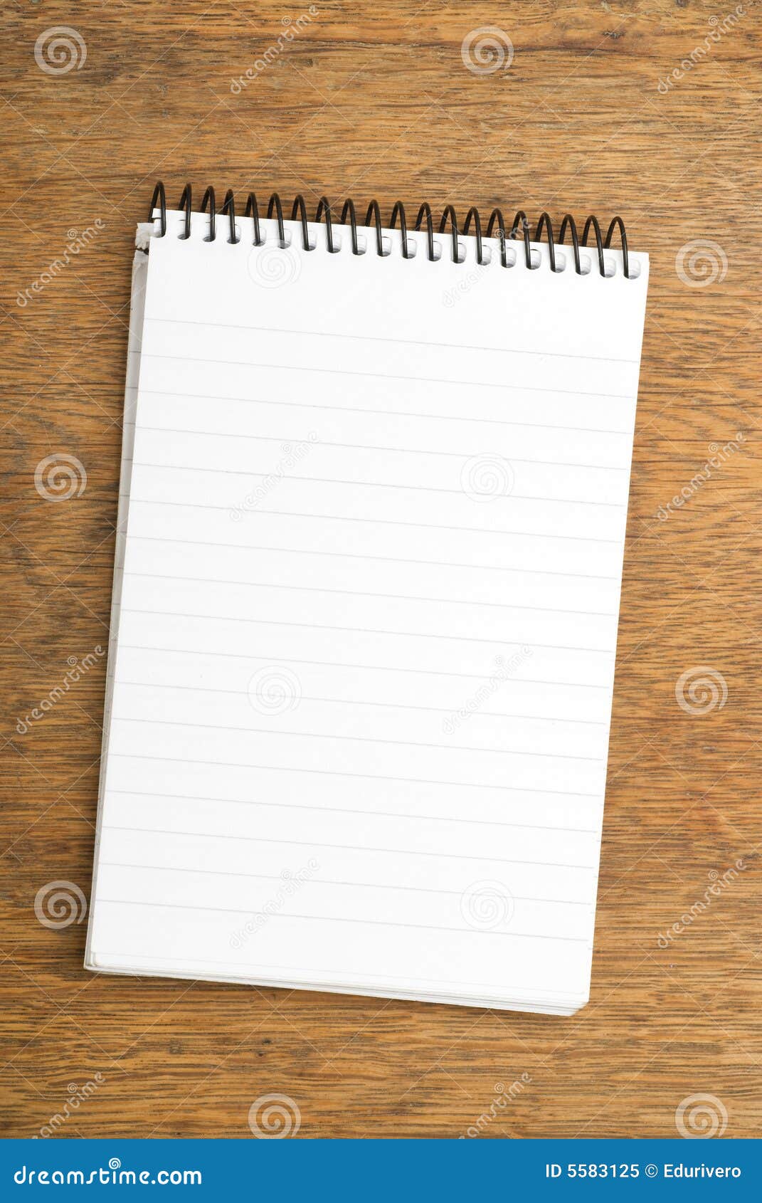 Libreta Espiral En El Vector De Madera Imagen de archivo - Imagen de ...