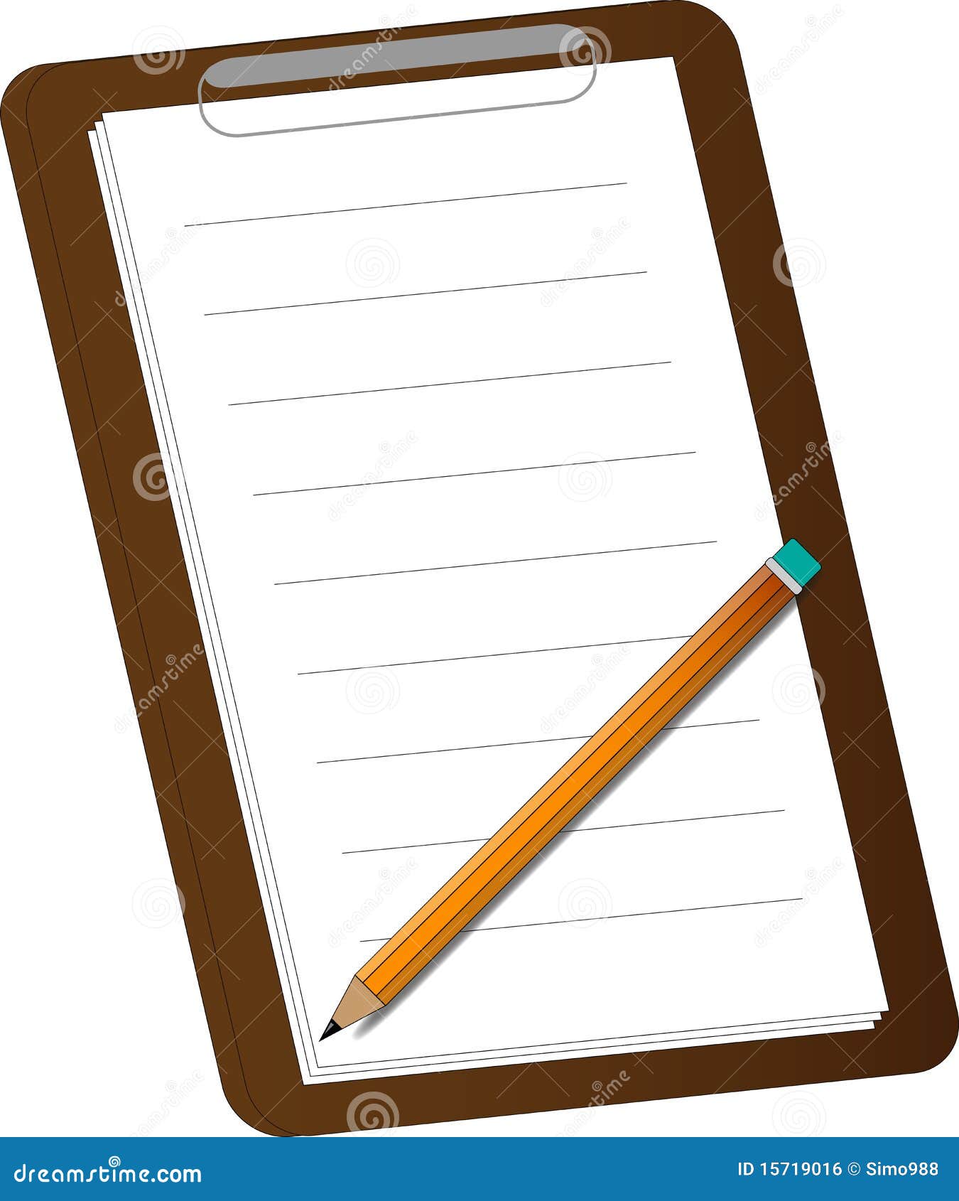 Libreta y lápiz ilustración del vector. Ilustración de notas - 15719016