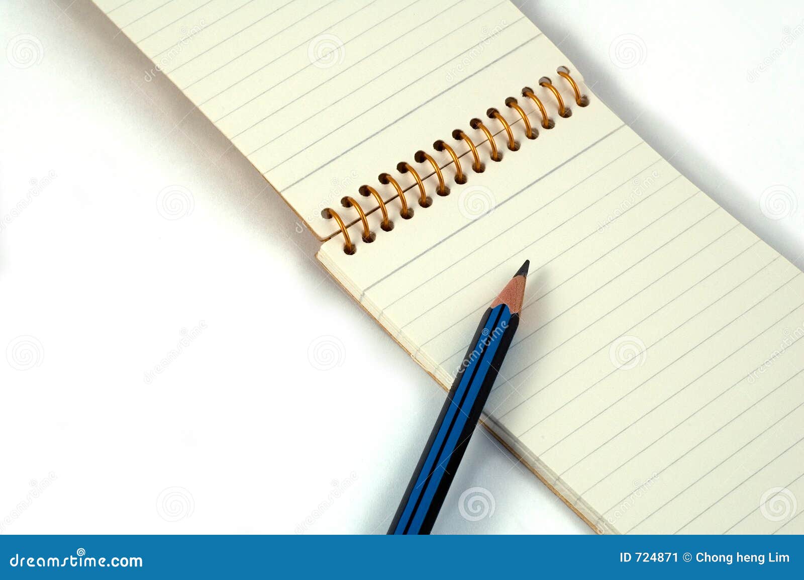 Libreta y lápiz imagen de archivo. Imagen de estudio, escritura - 724871