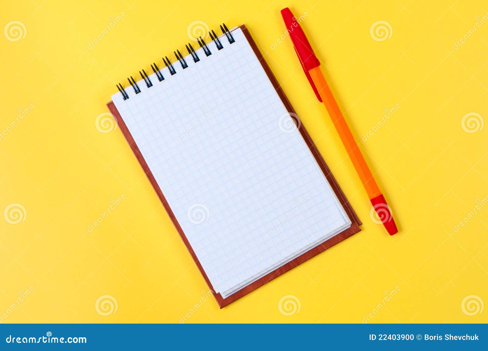 Libreta y pluma. foto de archivo. Imagen de papel, estudio - 22403900