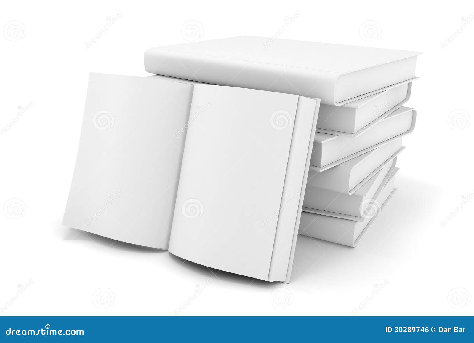 Libri in bianco bianchi 3d illustrazione di stock. Illustrazione di ...