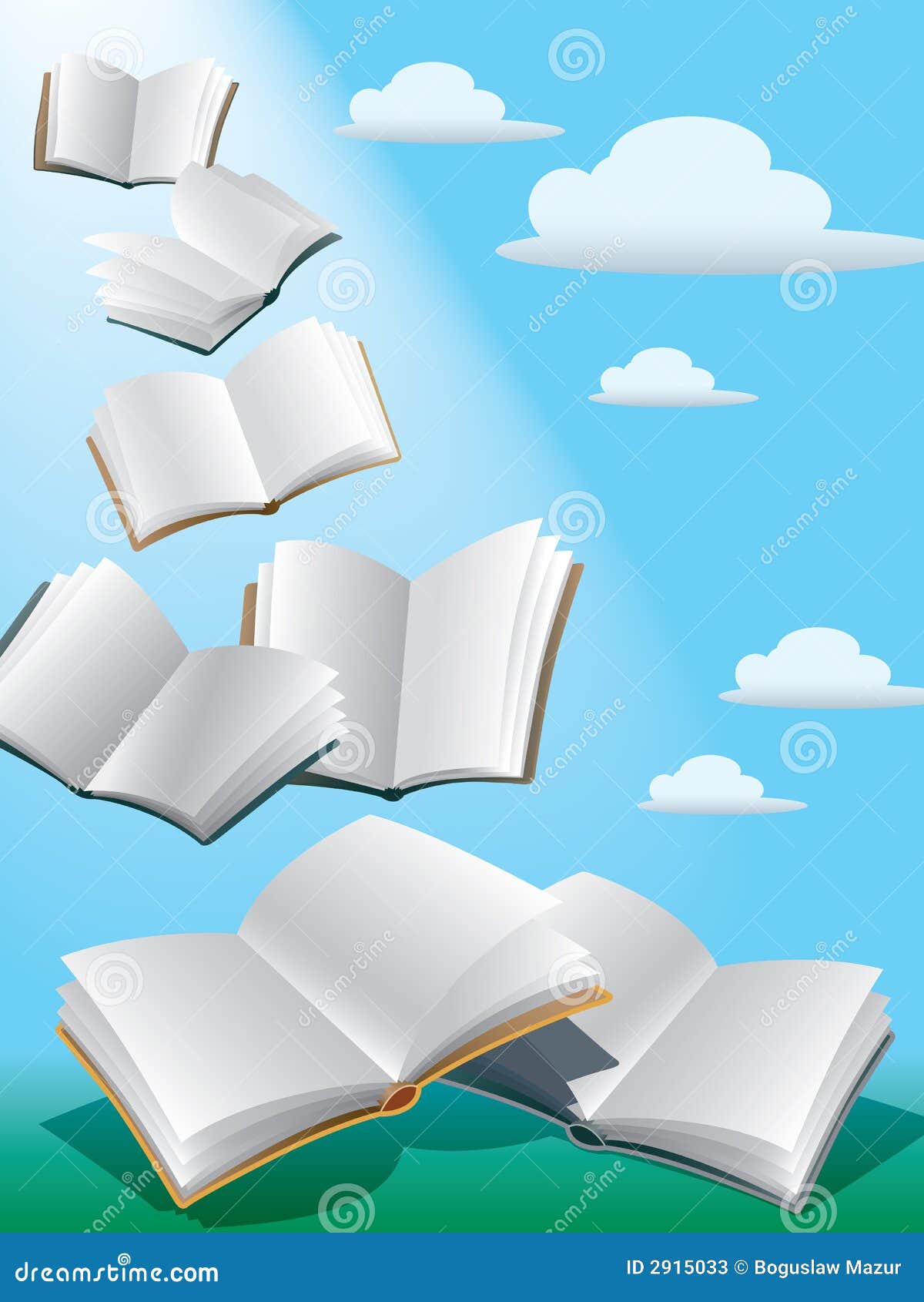 Libri di volo illustrazione vettoriale. Illustrazione di ricettario ...