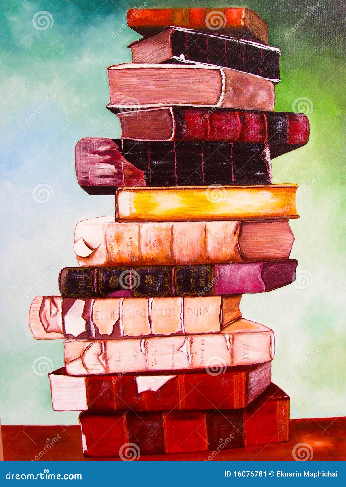 Libri Sulla Pittura Della Tela Di Canapa. Immagine Stock - Immagine di ...