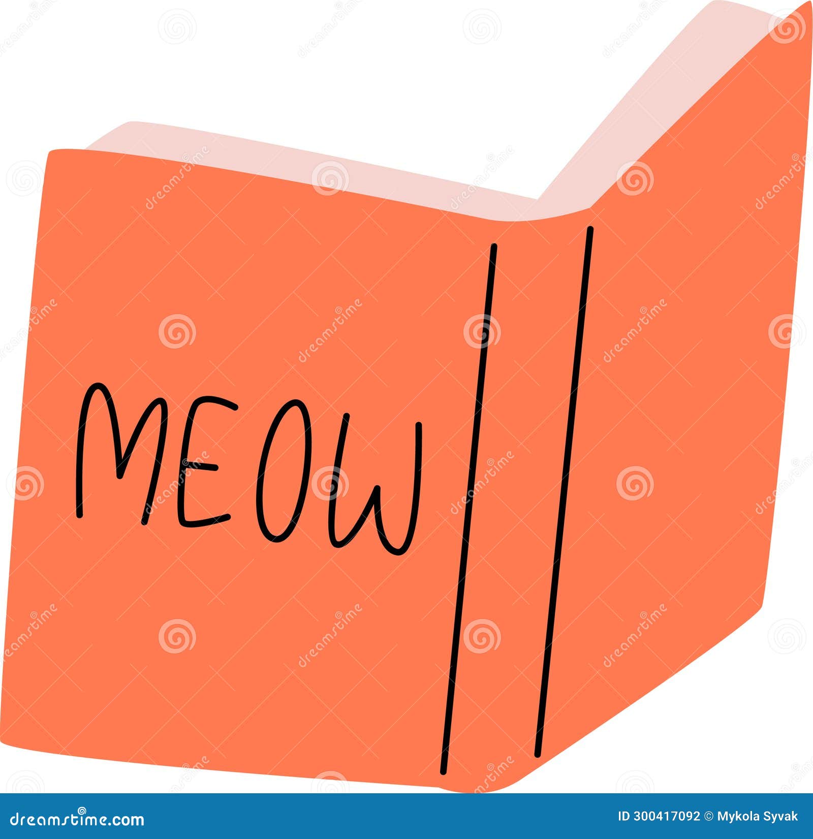 Libro abierto de meow ilustración del vector. Ilustración de lindo ...