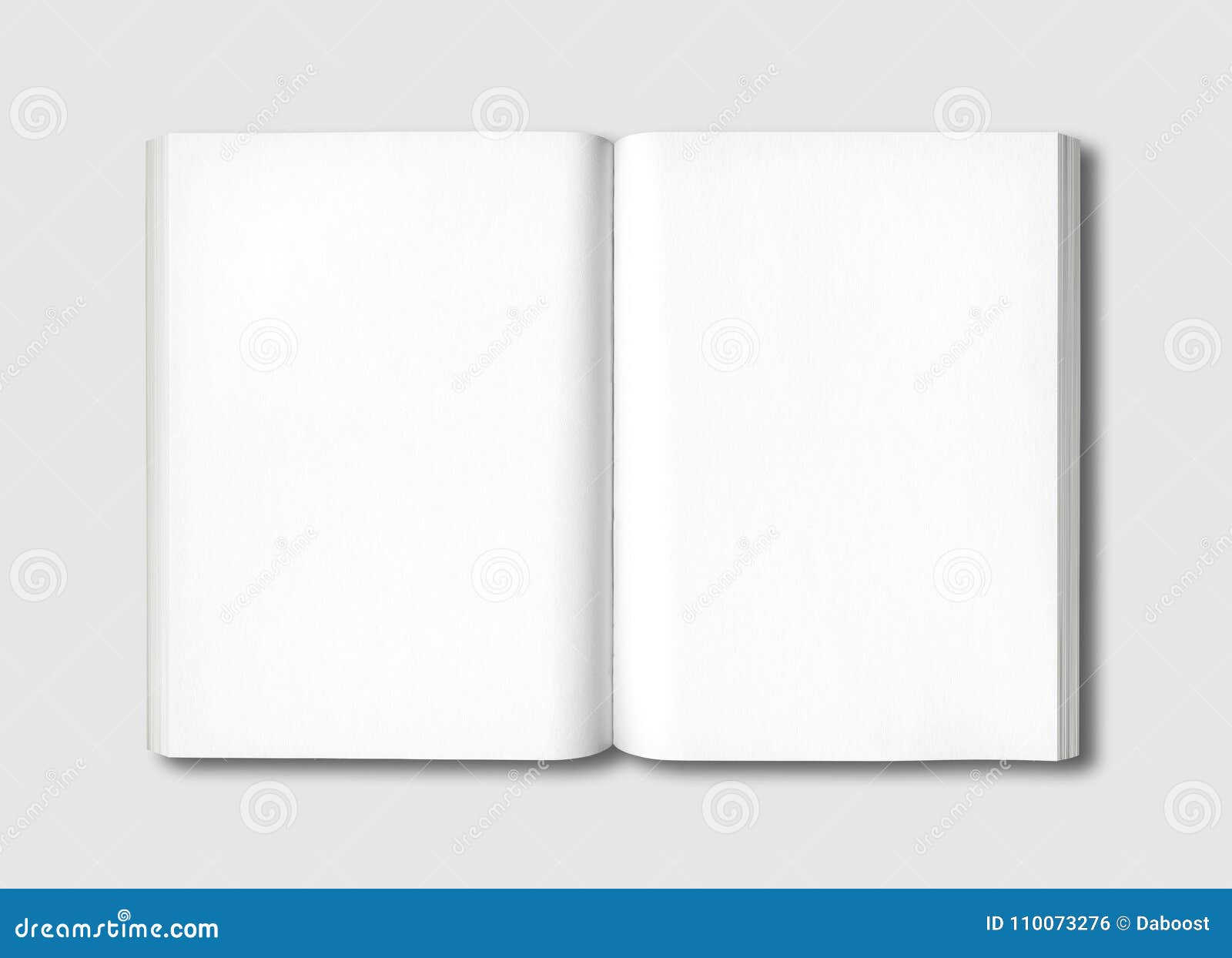 Libro Aperto Bianco Isolato Su Grey Fotografia Stock - Immagine di ...