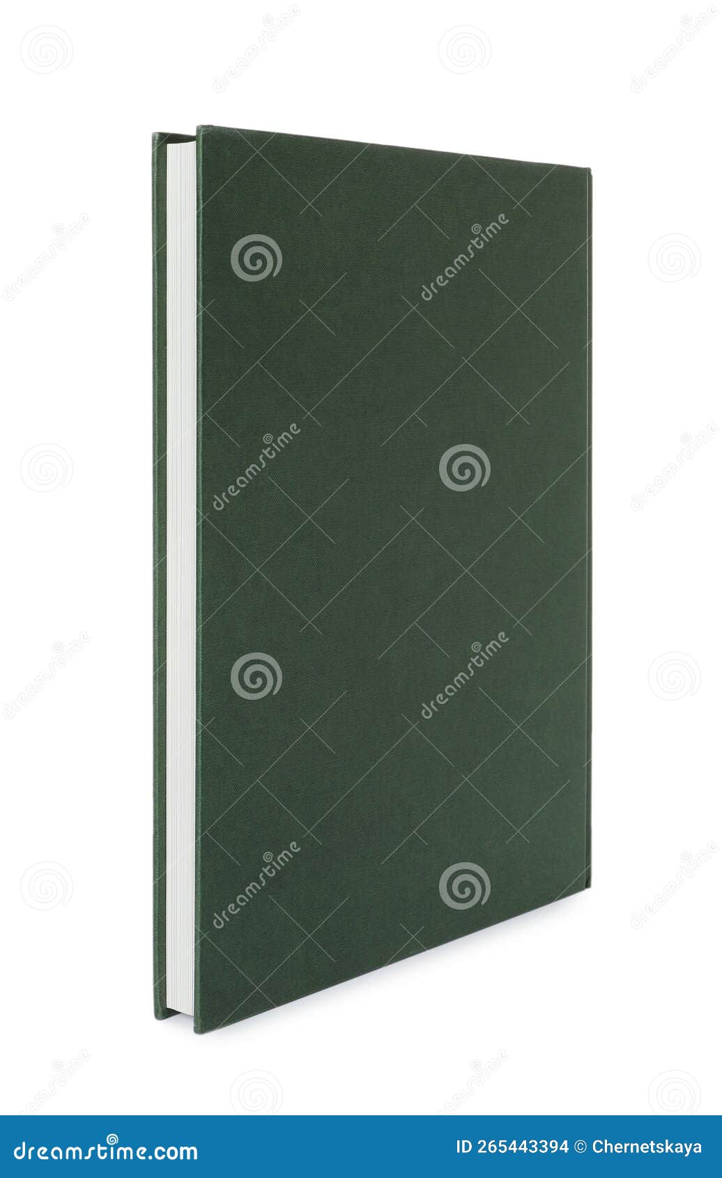 Libro Cerrado Con Cubierta Dura Verde Aislado En Blanco Foto de archivo ...