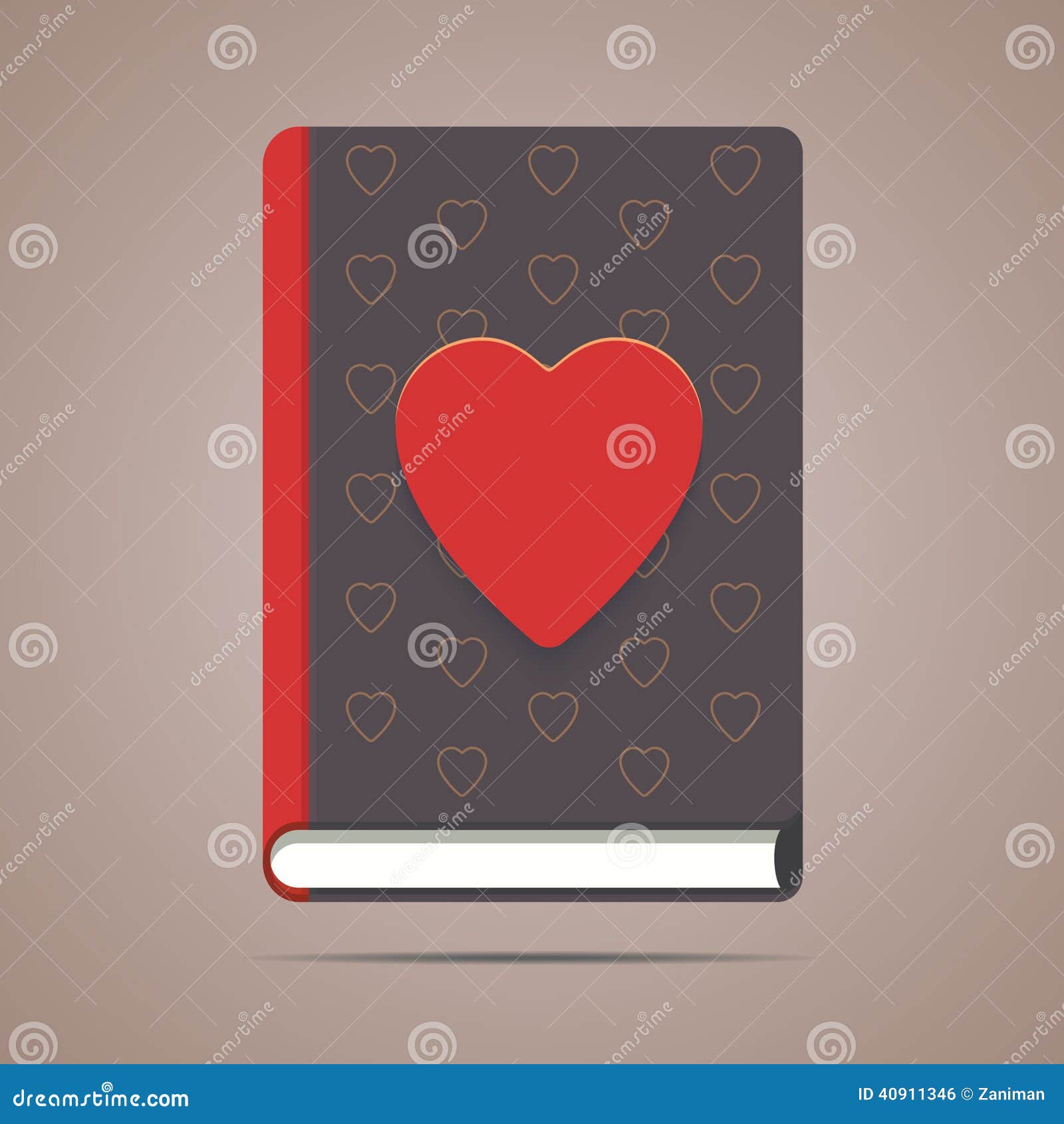 Libro Con Forma Del Corazón Ilustración del Vector - Ilustración de ...