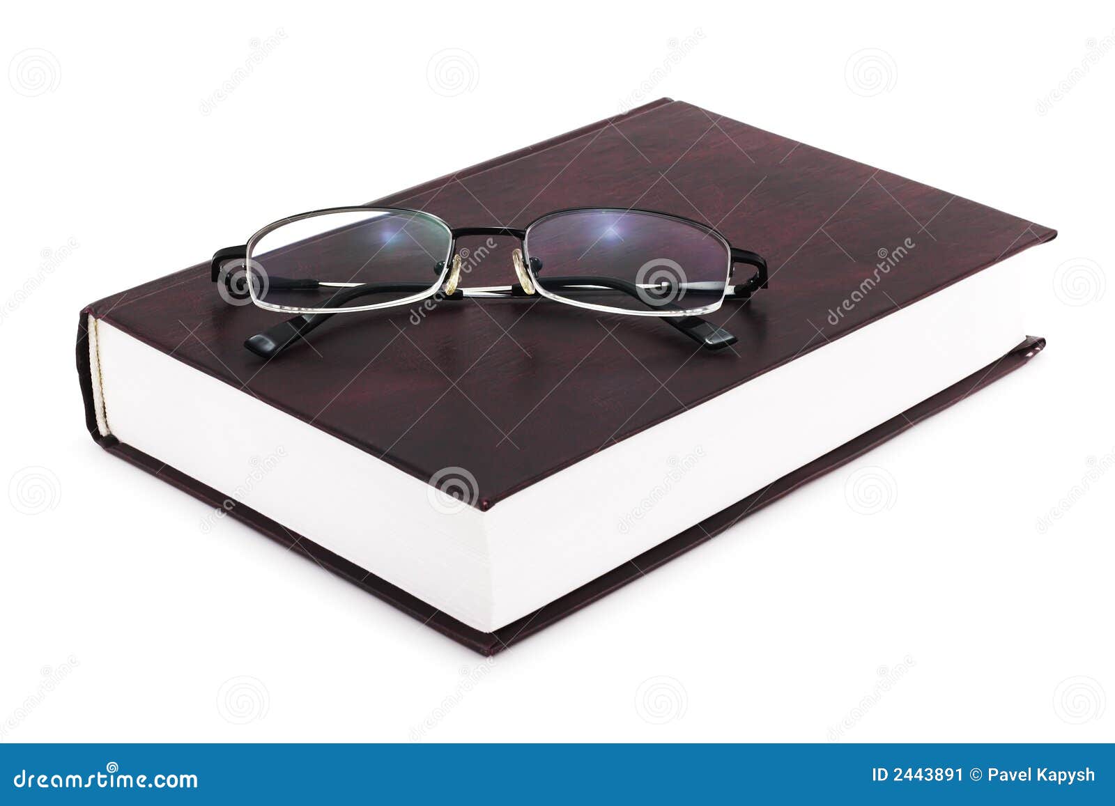 Libro Con Las Lentes En Blanco Imagen de archivo - Imagen de ...