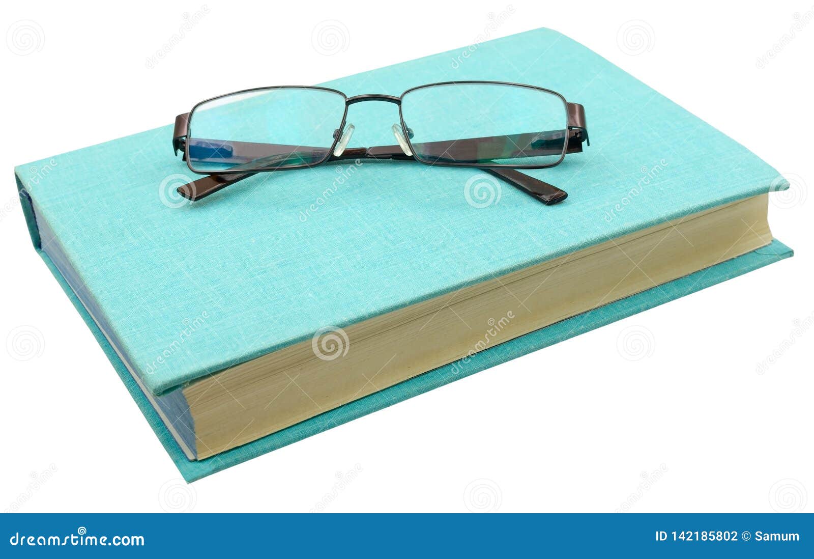 Libro Con Las Lentes En Un Blanco Foto de archivo - Imagen de lectura ...