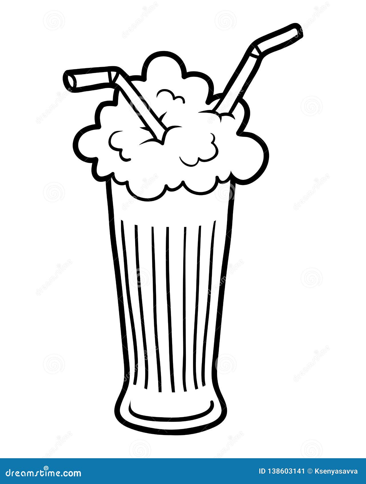 Libro da colorare, frappé illustrazione vettoriale. Illustrazione di ...