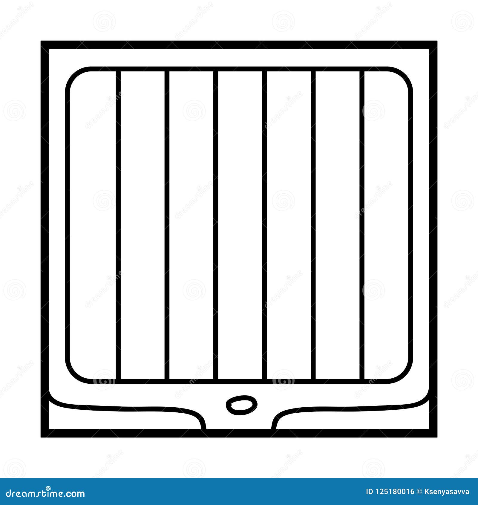 Libro da colorare, TV illustrazione vettoriale. Illustrazione di ...