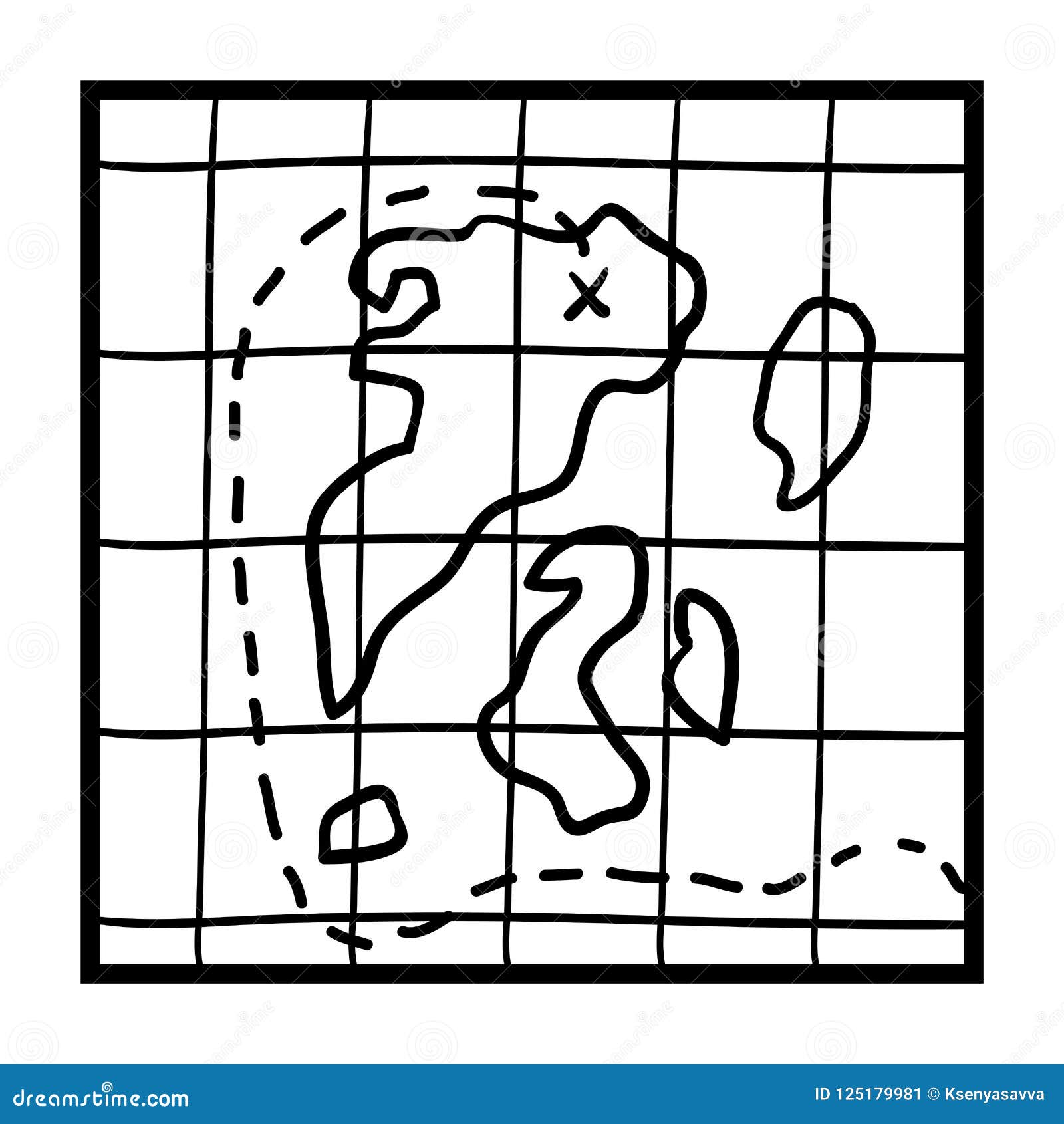 Libro De Colorear, Islas Del Mapa Ilustración del Vector - Ilustración ...