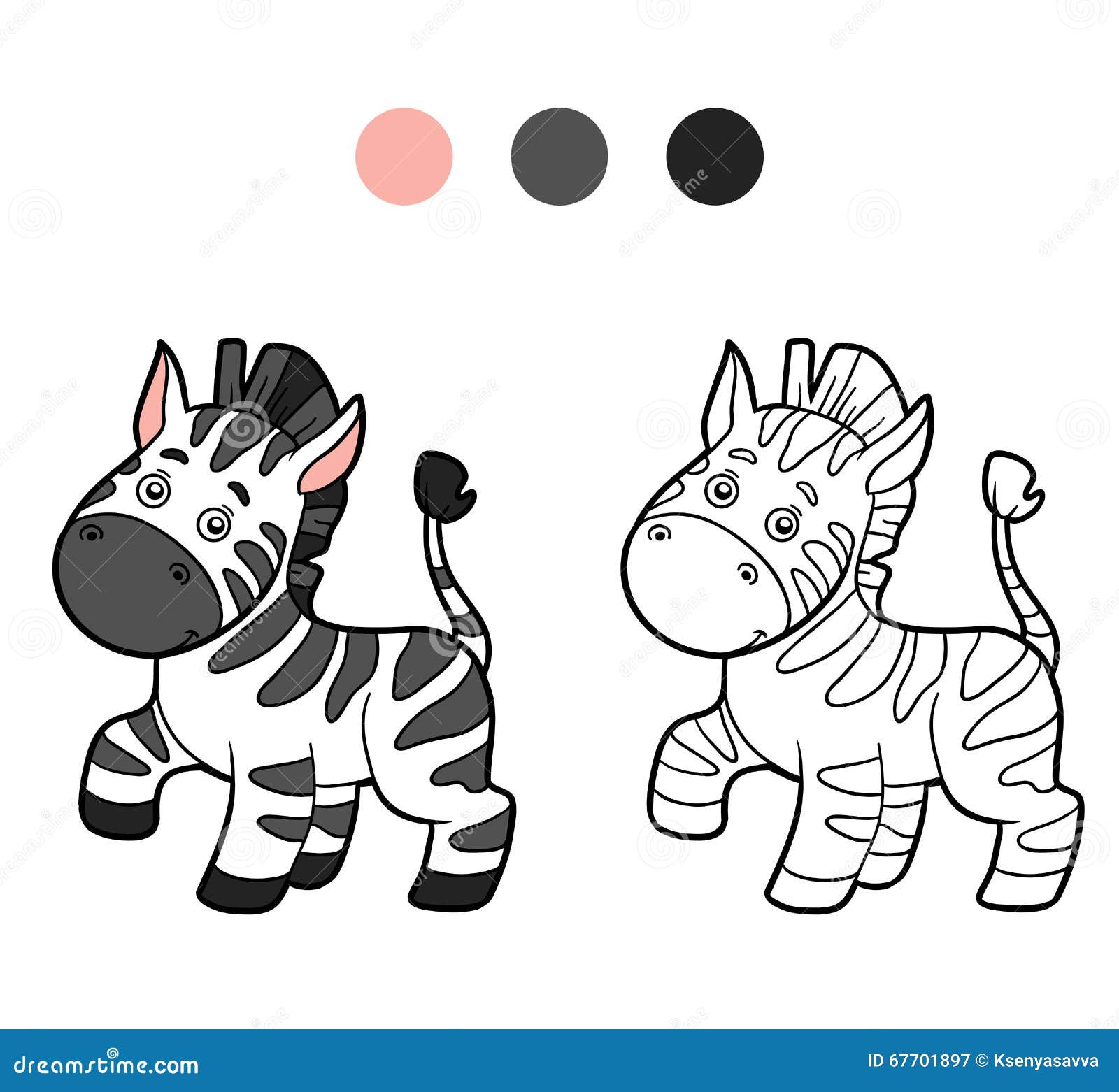 Libro De Colorear, Página Que Colorea (cebra) Ilustración del Vector ...