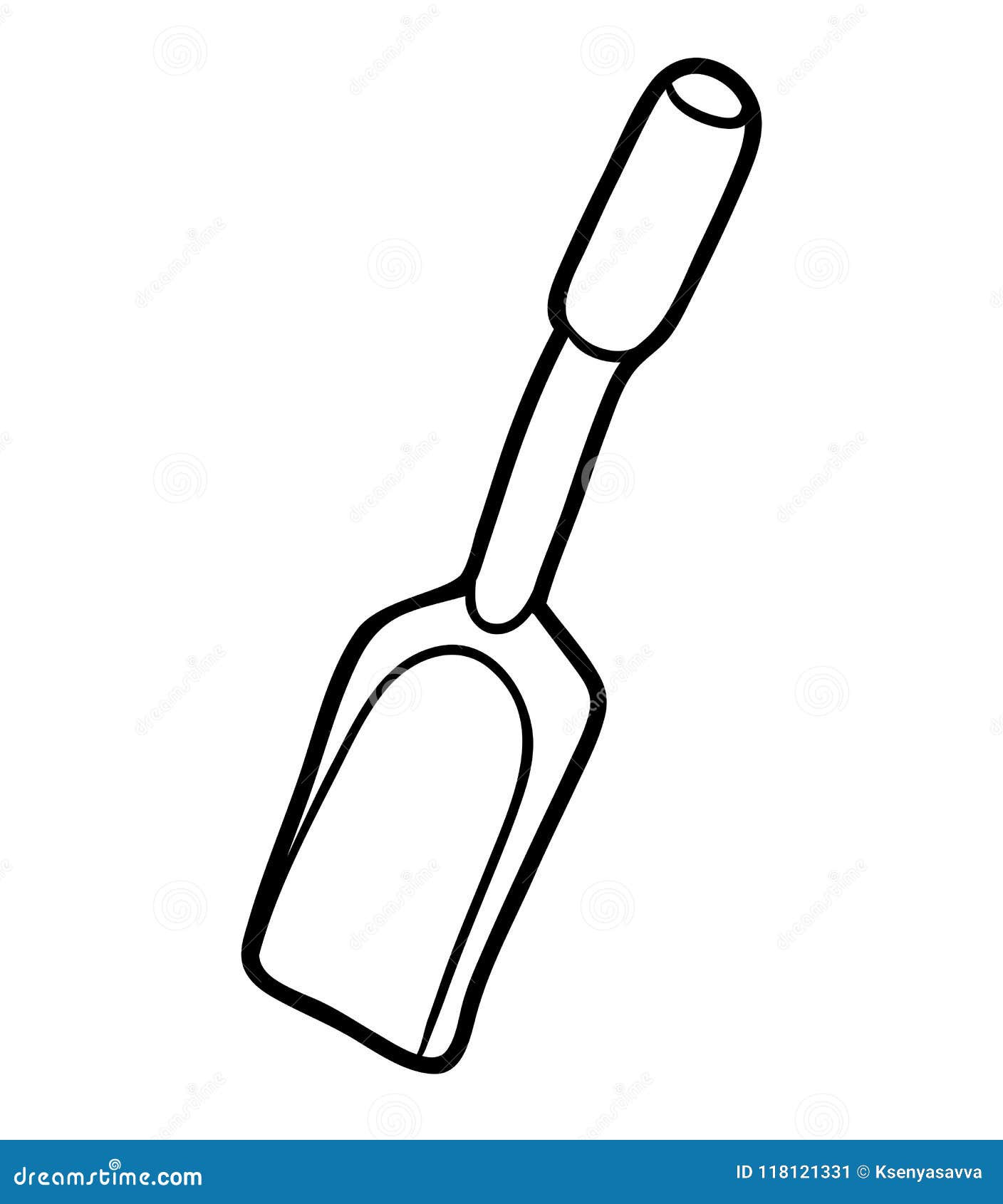 Libro de colorear, pala ilustración del vector. Ilustración de ...