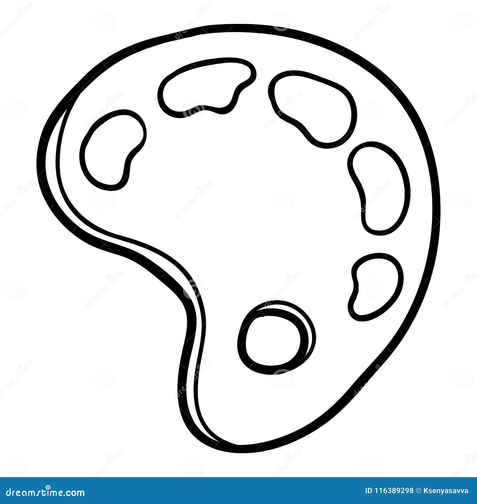 Libro De Colorear, Paleta Del Arte Ilustración del Vector - Ilustración ...