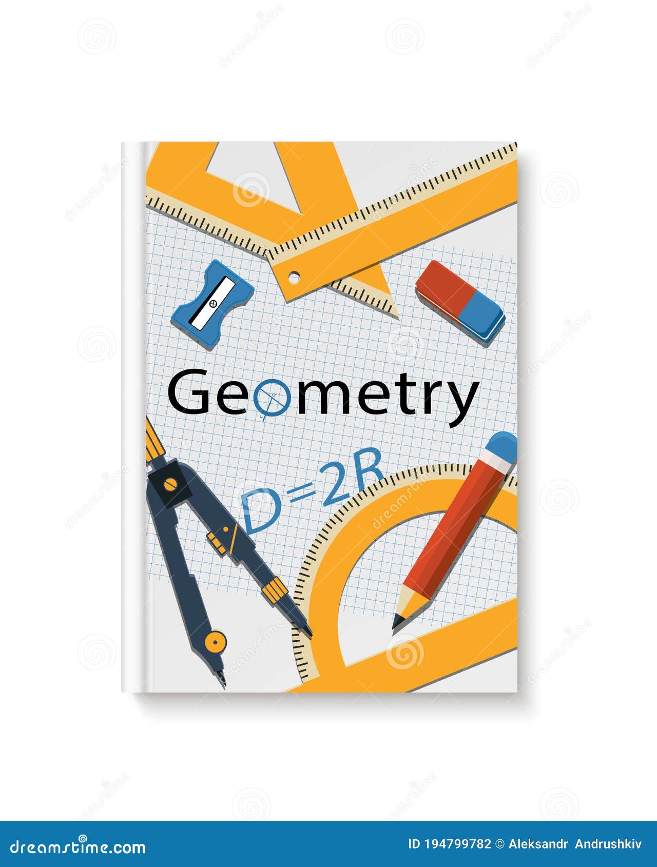 Libro De Texto De Geometría Ilustración del Vector - Ilustración de ...