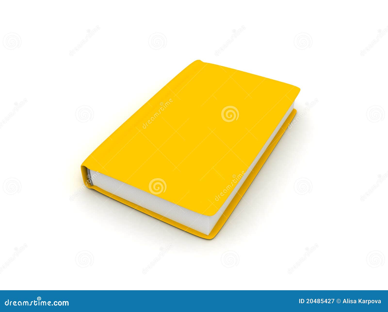 Libro Giallo Su Superficie Bianca Illustrazione di Stock ...