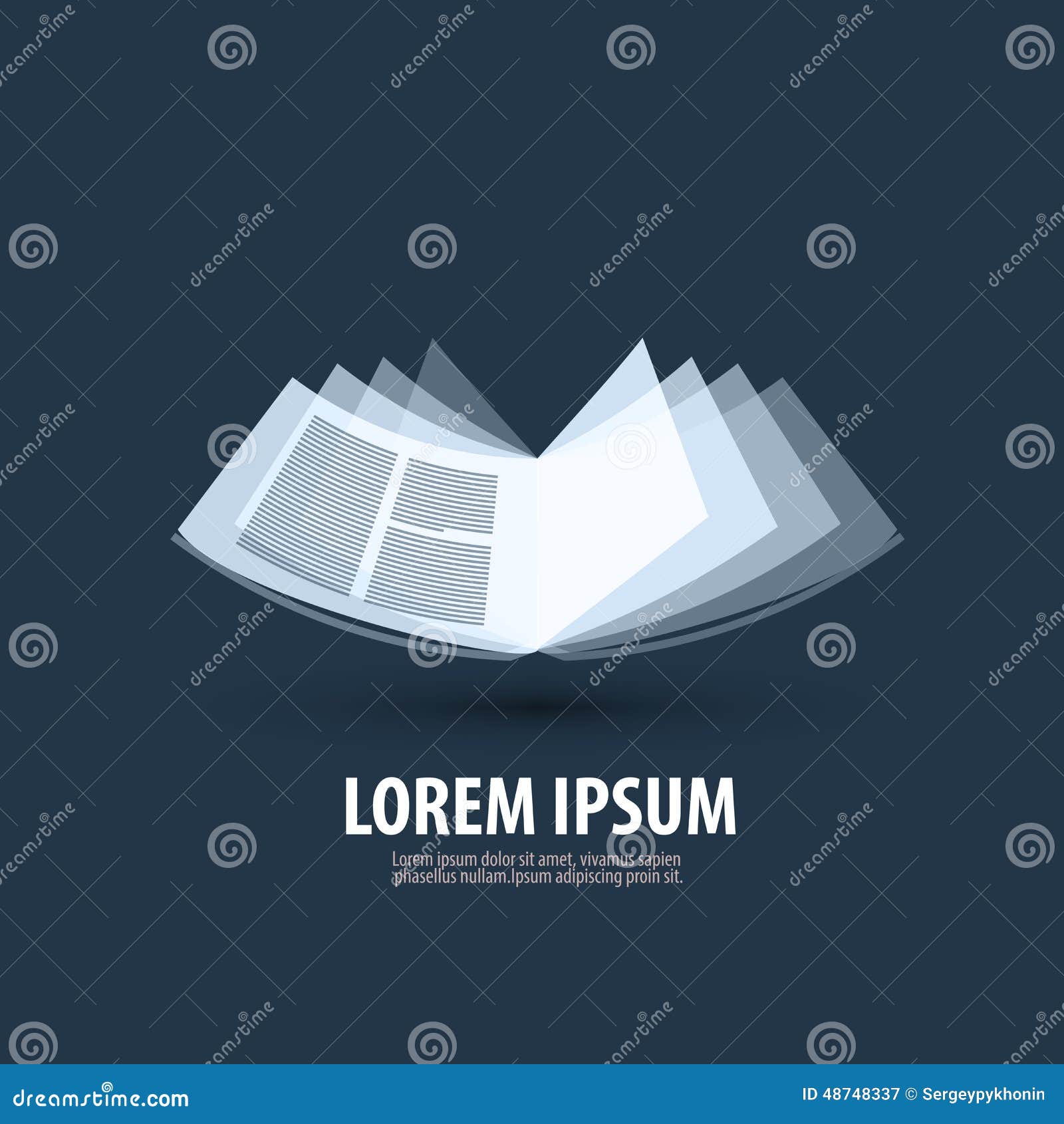 Libro Logo, Icona, Segno, Emblema, Modello Illustrazione Vettoriale ...