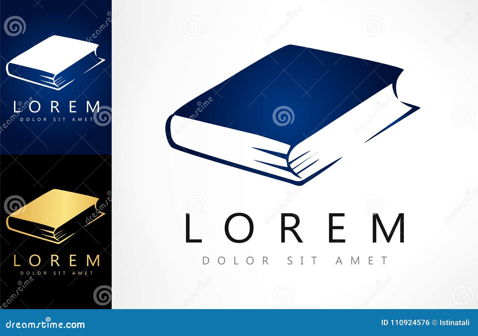 Libro Logo Vector ilustración del vector. Ilustración de aislado ...