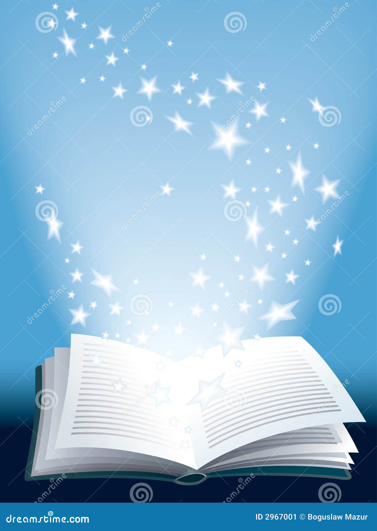 Libro mágico ilustración del vector. Ilustración de biblioteca - 2967001