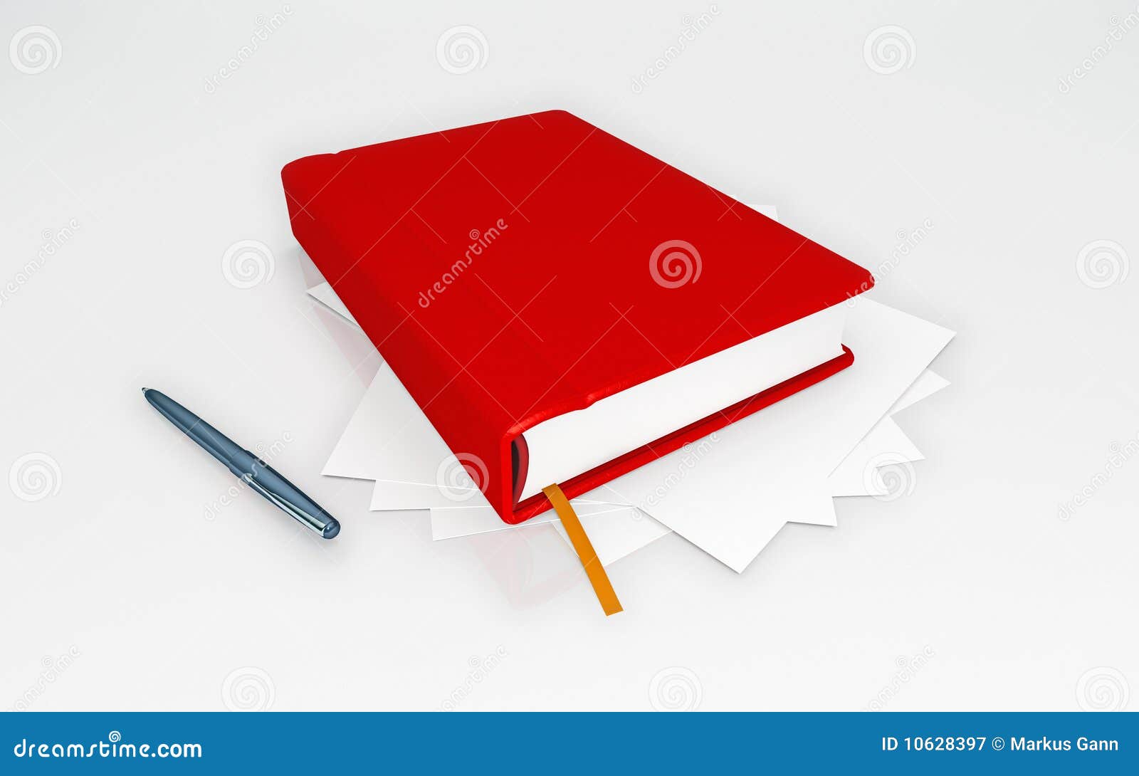 Libro rojo stock de ilustración. Ilustración de objeto - 10628397