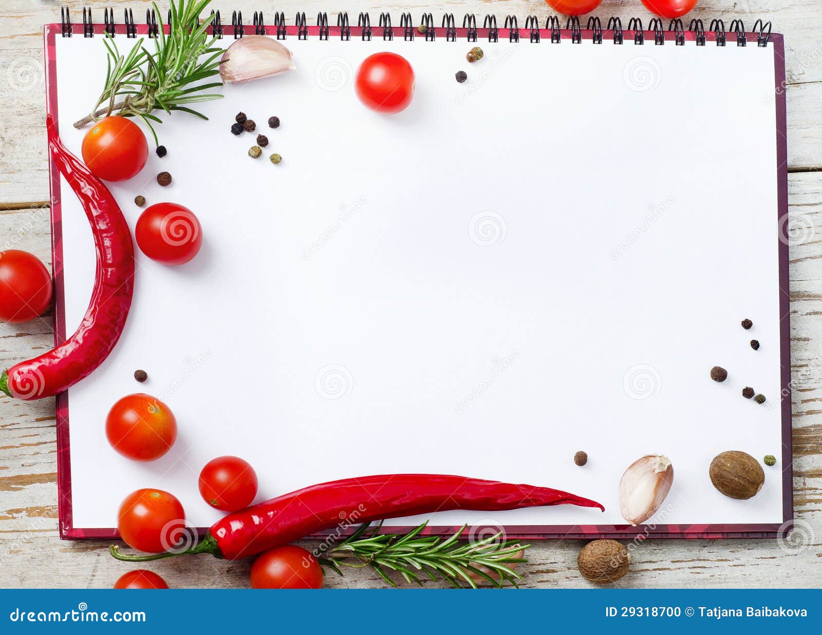 Libro Vuoto Pronto Per Le Ricette O Il Menu Fotografia Stock - Immagine ...