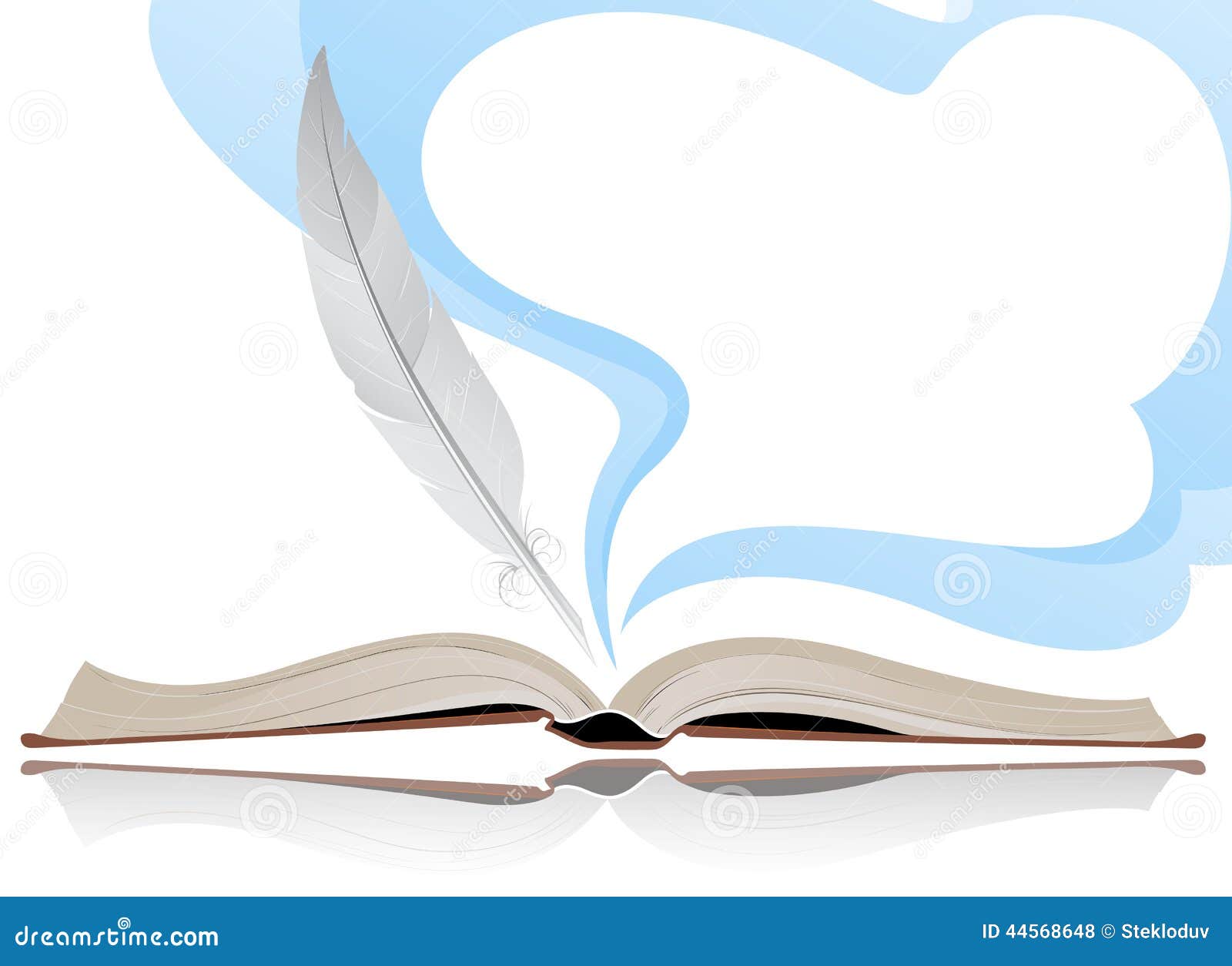 Libro y pluma ilustración del vector. Ilustración de escuela - 44568648