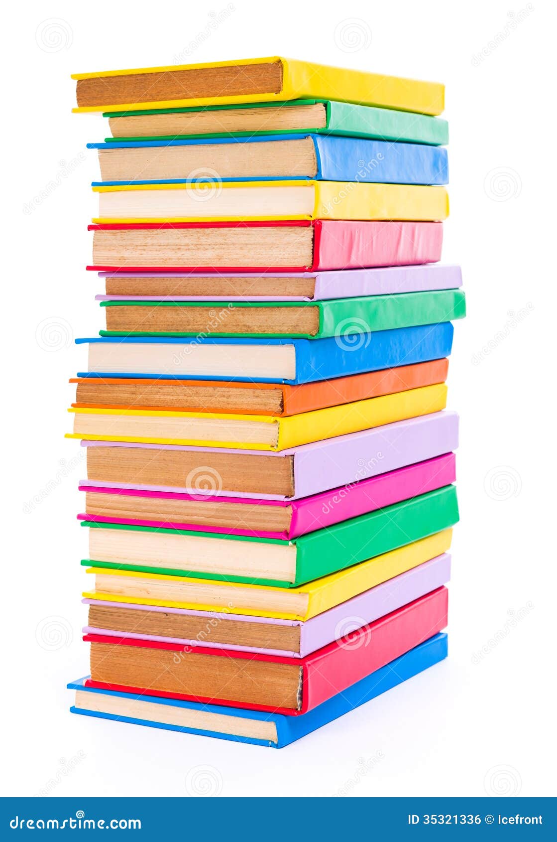 Libros apilados coloridos foto de archivo. Imagen de fondo - 35321336