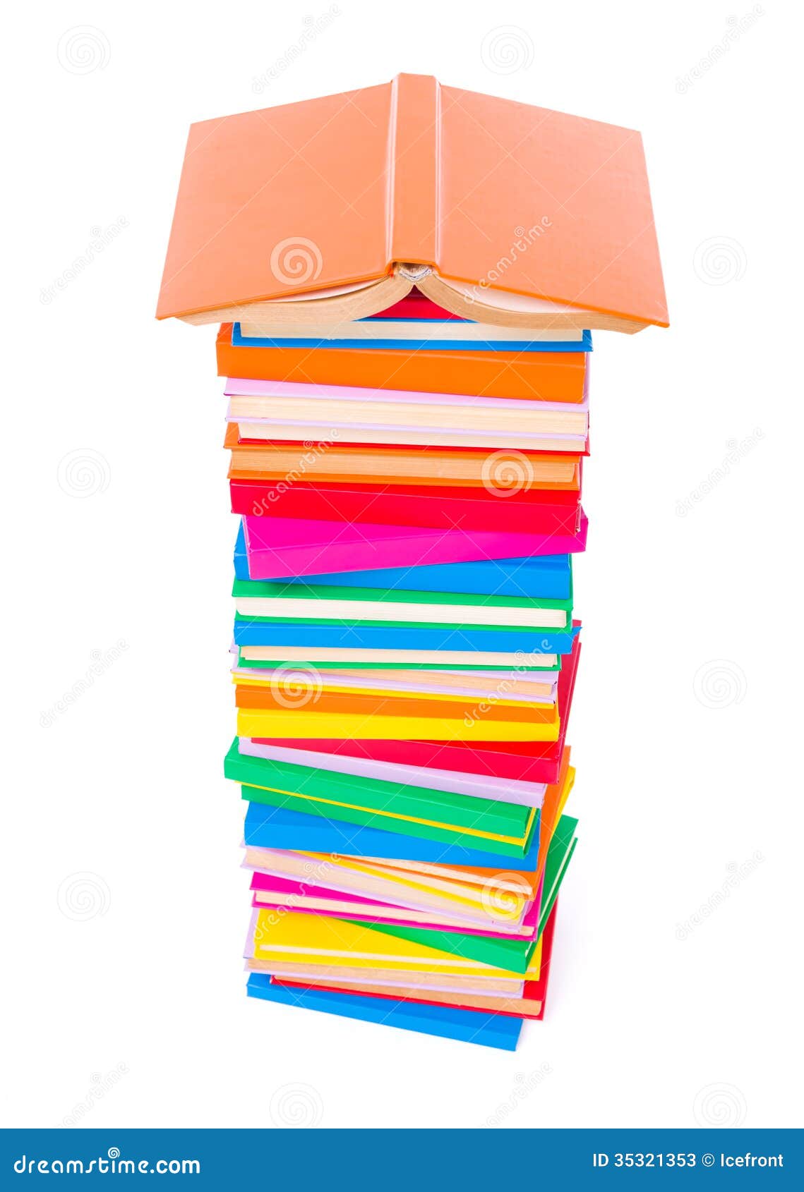 Libros apilados coloridos imagen de archivo. Imagen de colores - 35321353