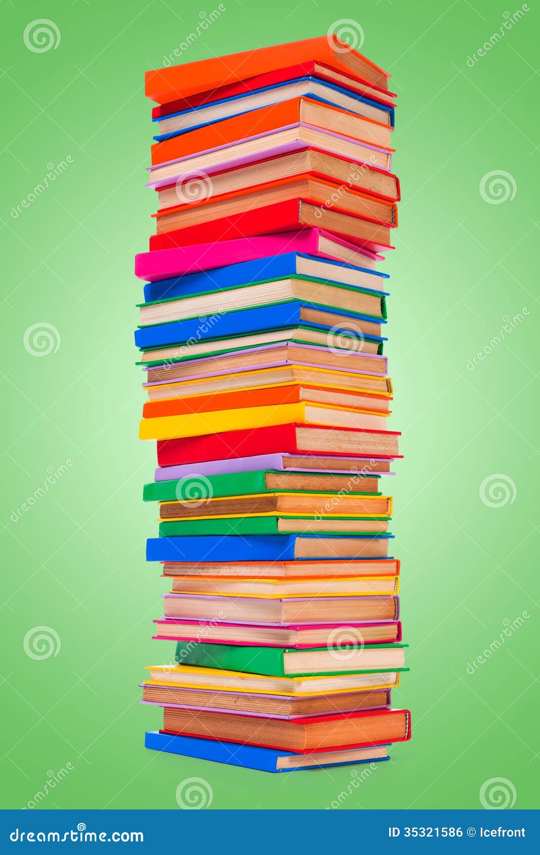 Libros apilados coloridos foto de archivo. Imagen de libros - 35321586