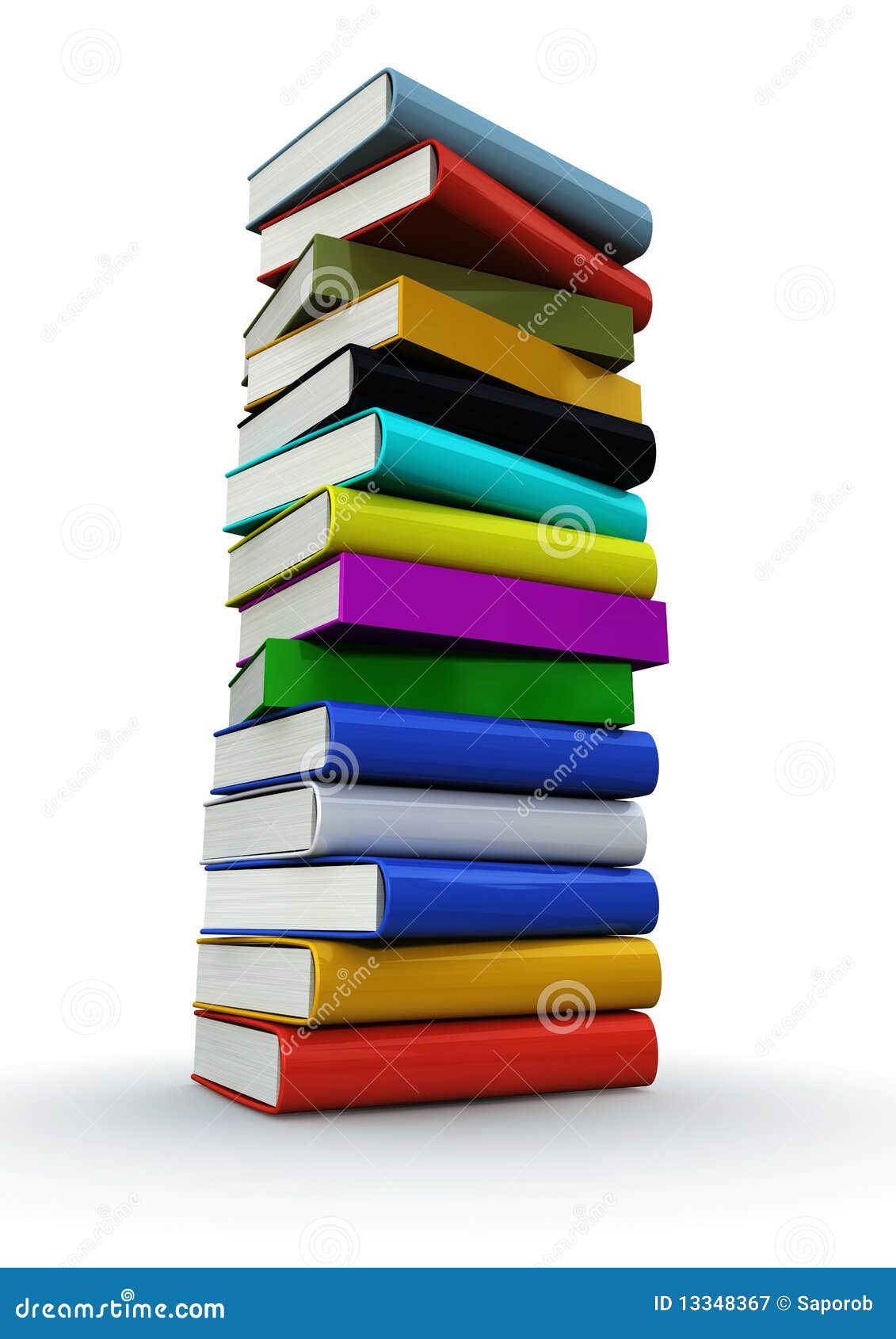 Libros coloridos stock de ilustración. Ilustración de soltero - 13348367