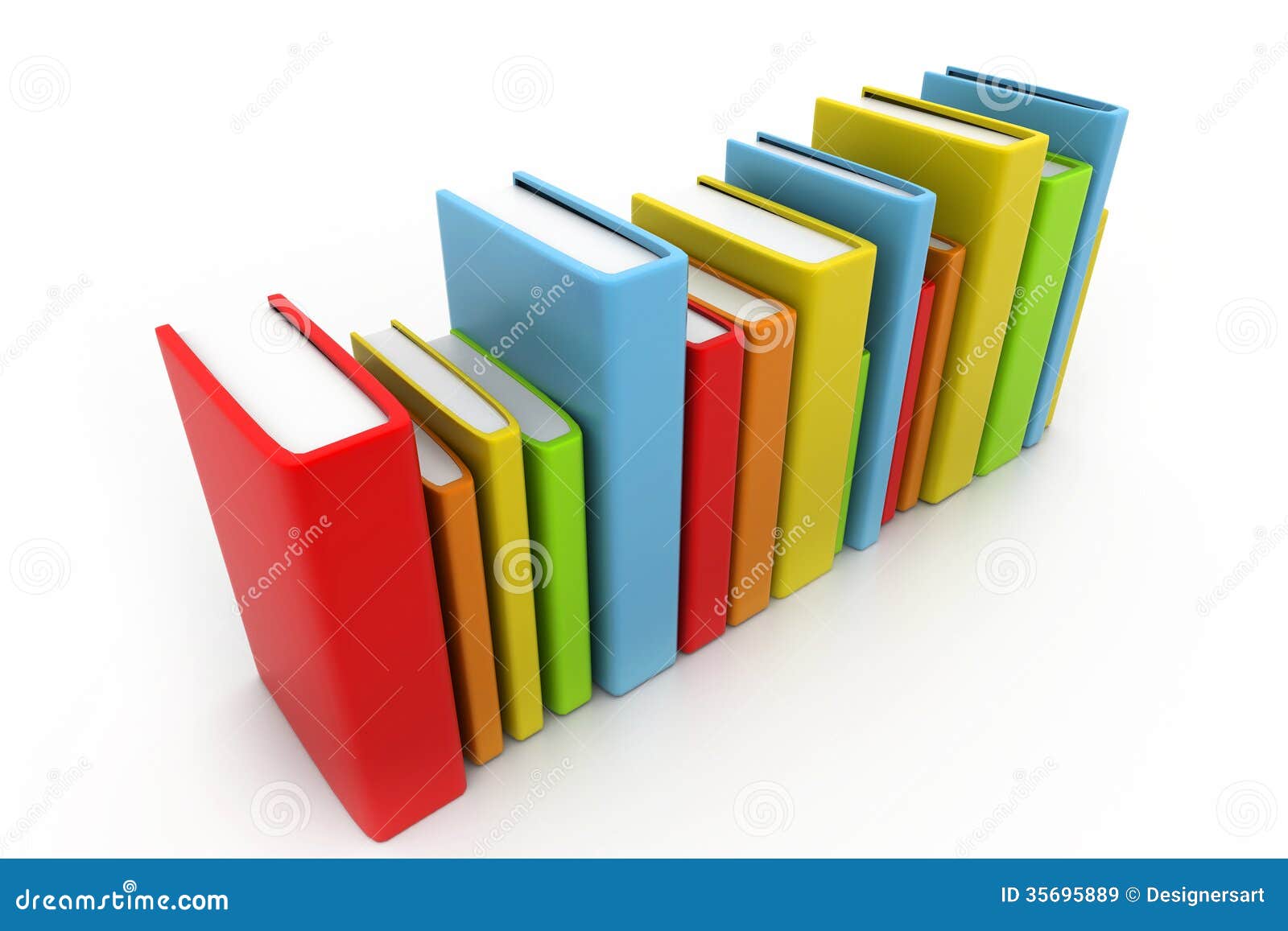 Libros coloridos stock de ilustración. Ilustración de biblioteca - 35695889