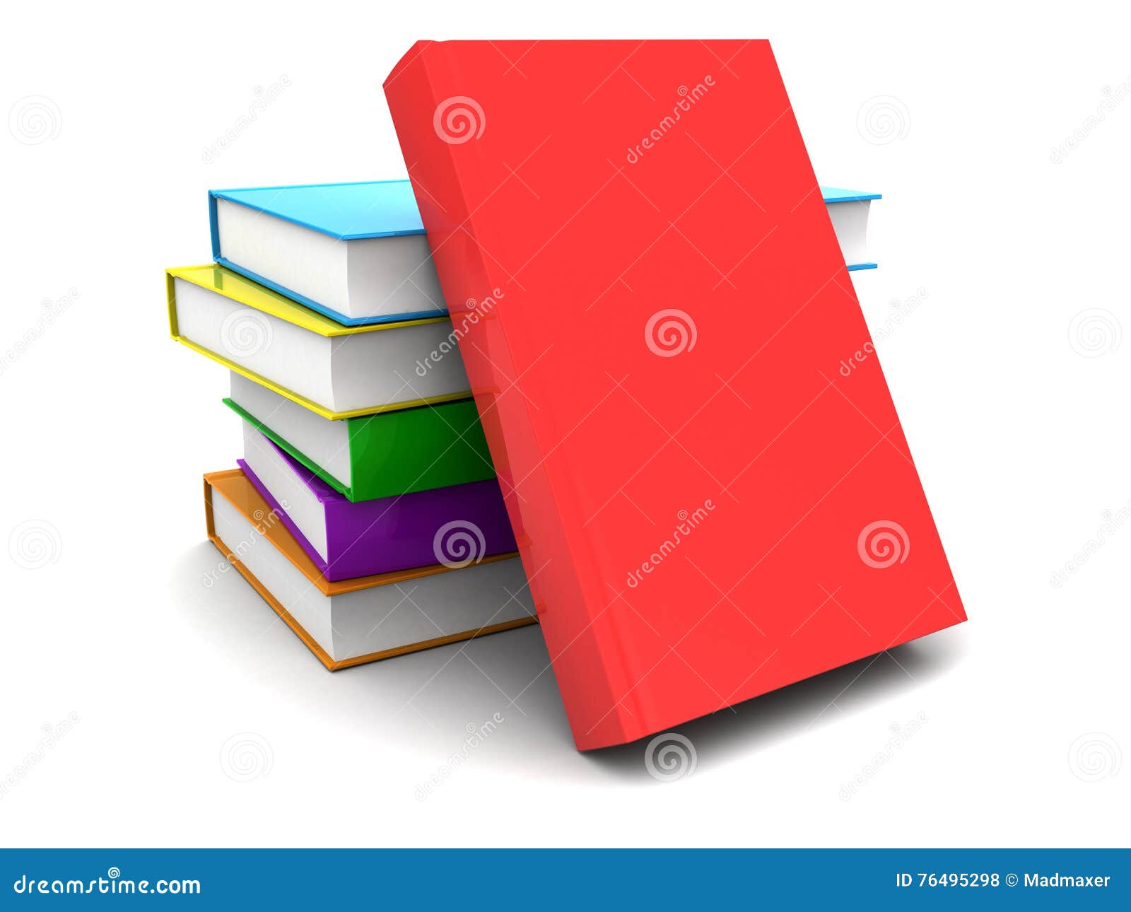 Libros coloridos stock de ilustración. Ilustración de blanco - 76495298