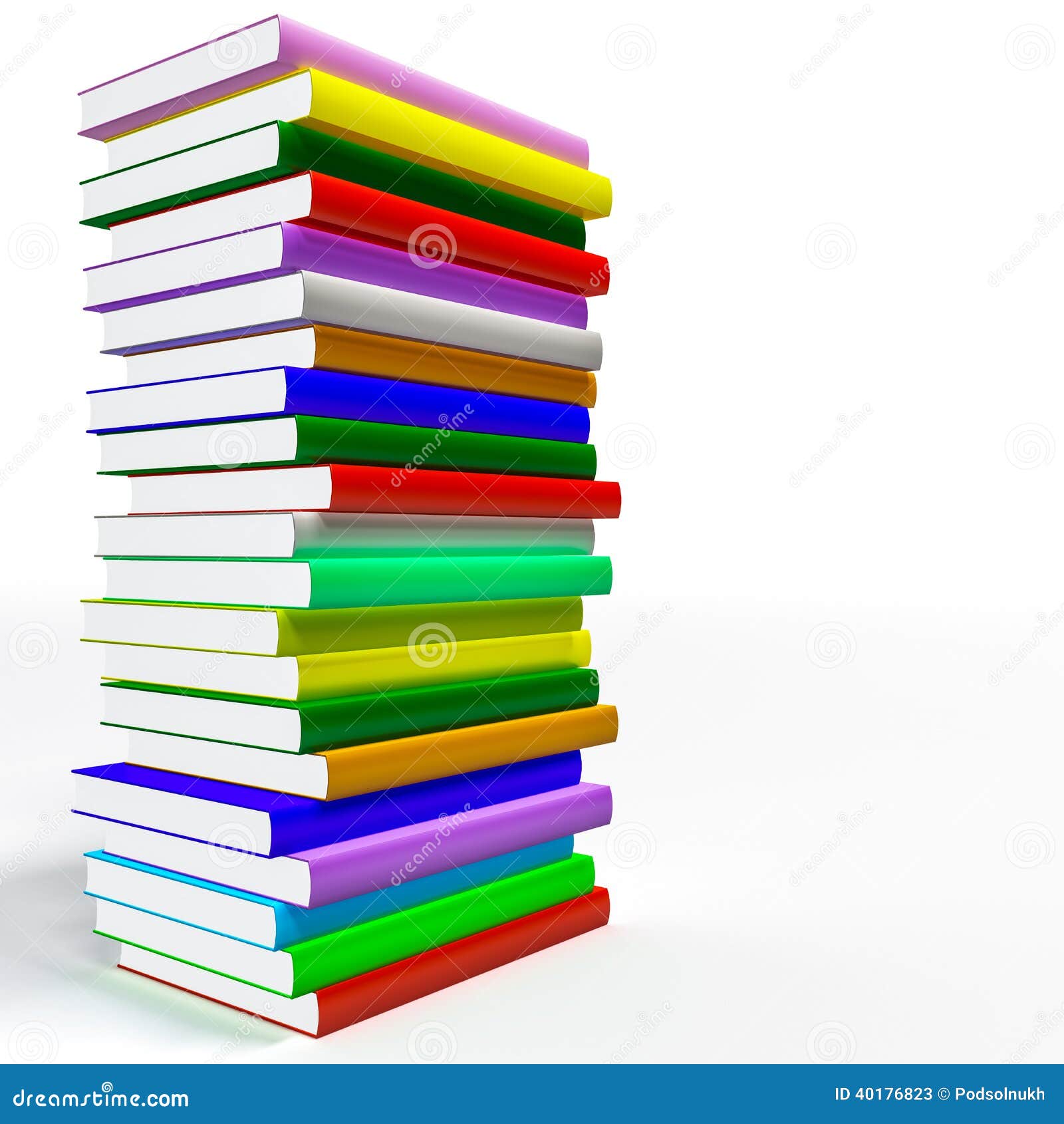 Libros del color stock de ilustración. Ilustración de aislado - 40176823