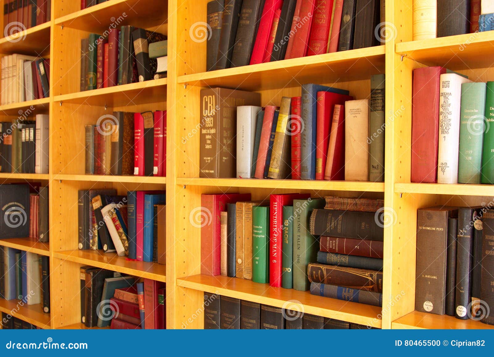 Libros en estantes imagen editorial. Imagen de estante - 80465500
