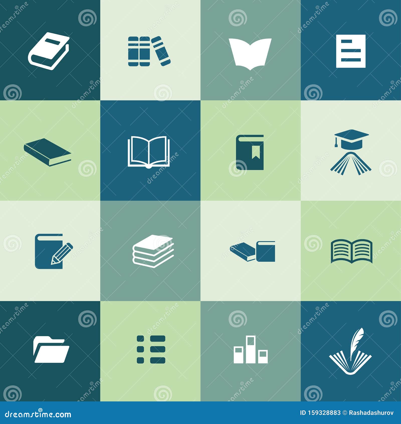 Libros Iconos Conjunto Universal Para Web Ilustración del Vector ...