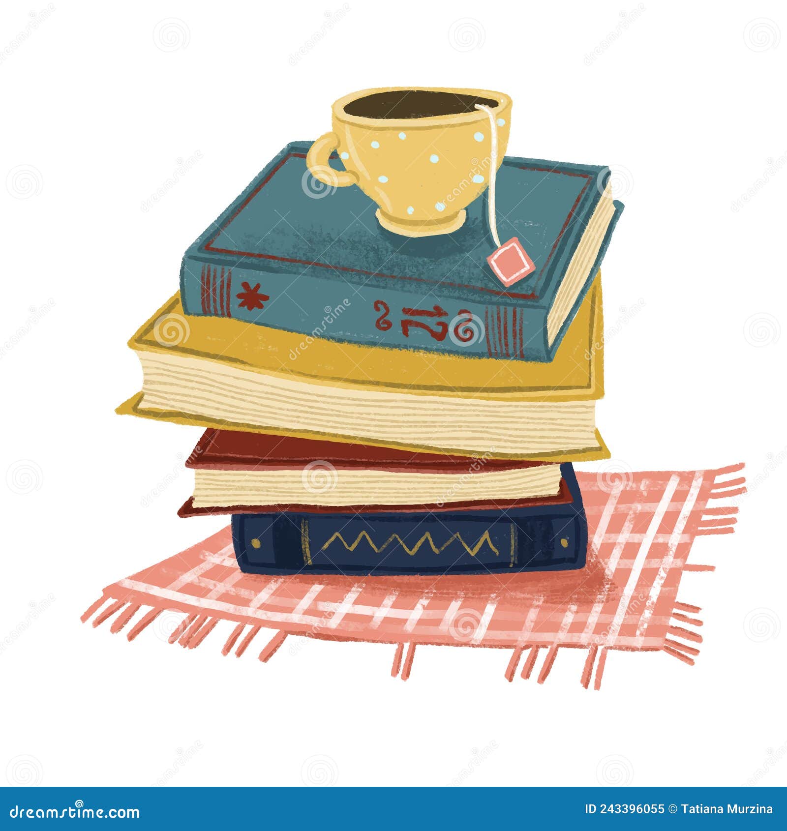 Libros Sobre Fondo Blanco Aislado Ilustración Del Vector Ilustración De Conocimiento