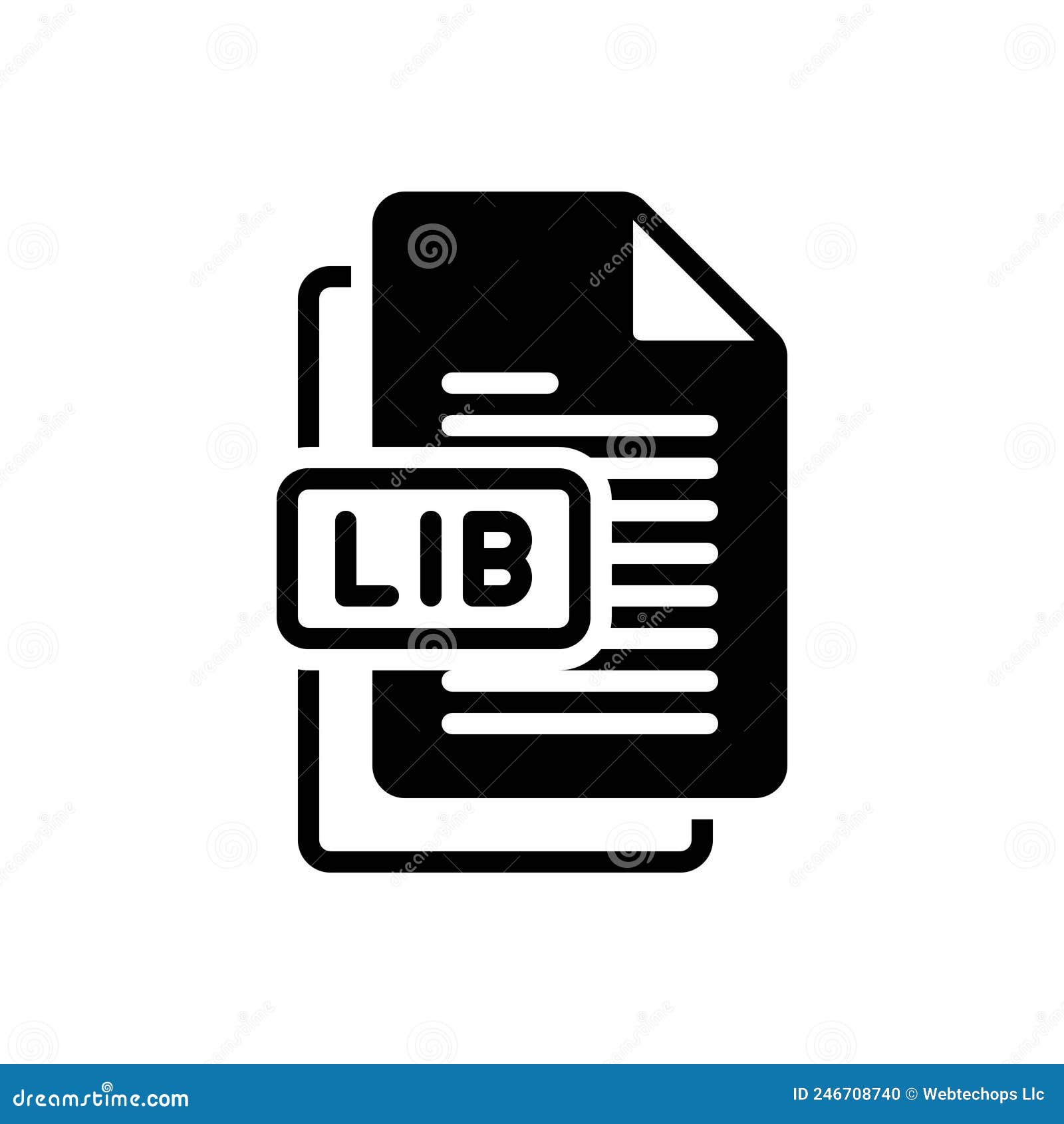 Black Solid Icon for Libs, Data and Extension Stock Vector ...