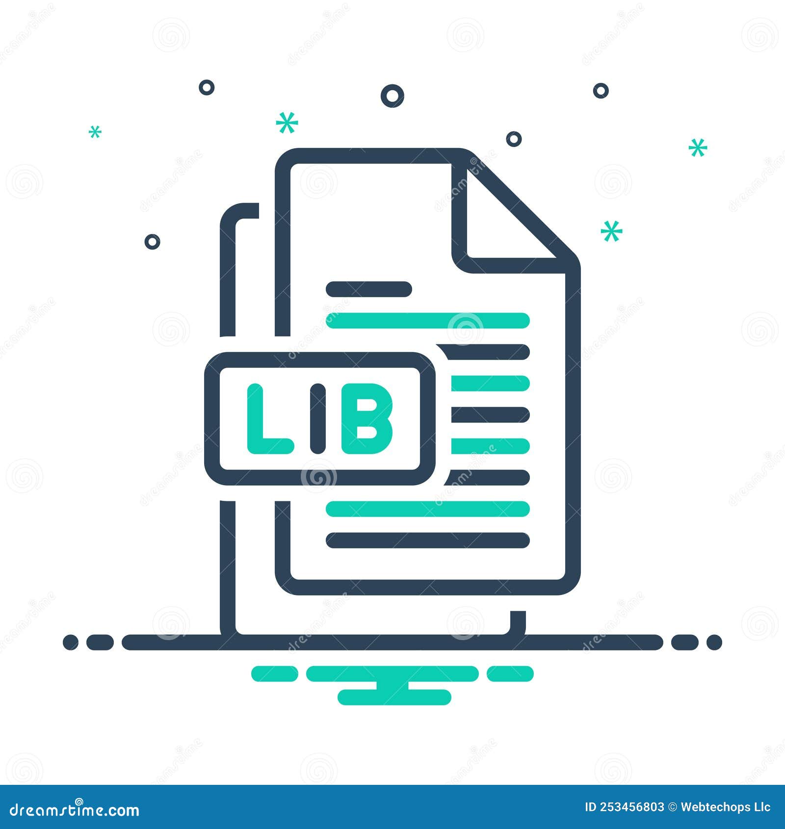 Mix Icon for Libs, Data and Extension Stock Illustration - Illustration ...