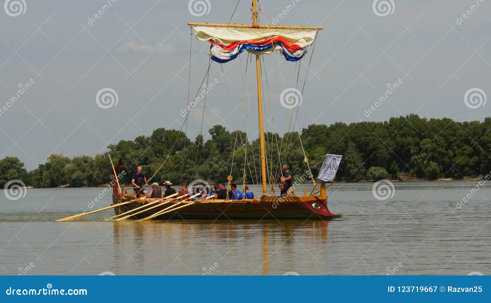 Liburna Roman Warship on the Danube River Editorial Photography - Image ...