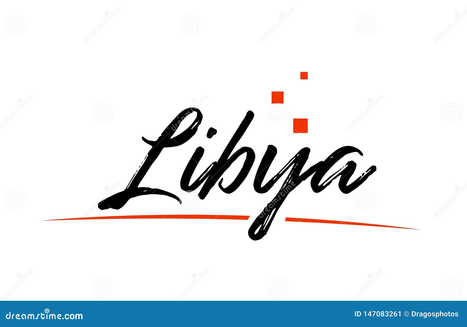 Libya Country Typography Word Text for Logo Icon Design Stock ...